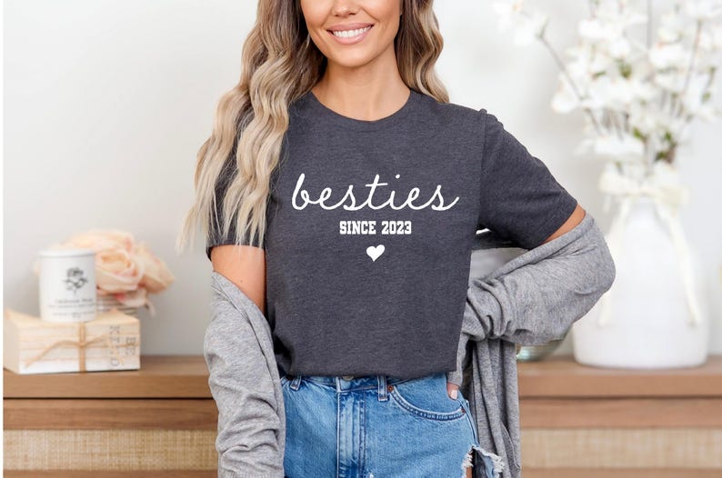 Personalized Besties Since Shirt,custom Bestie Shirt,bestie Shirt ...