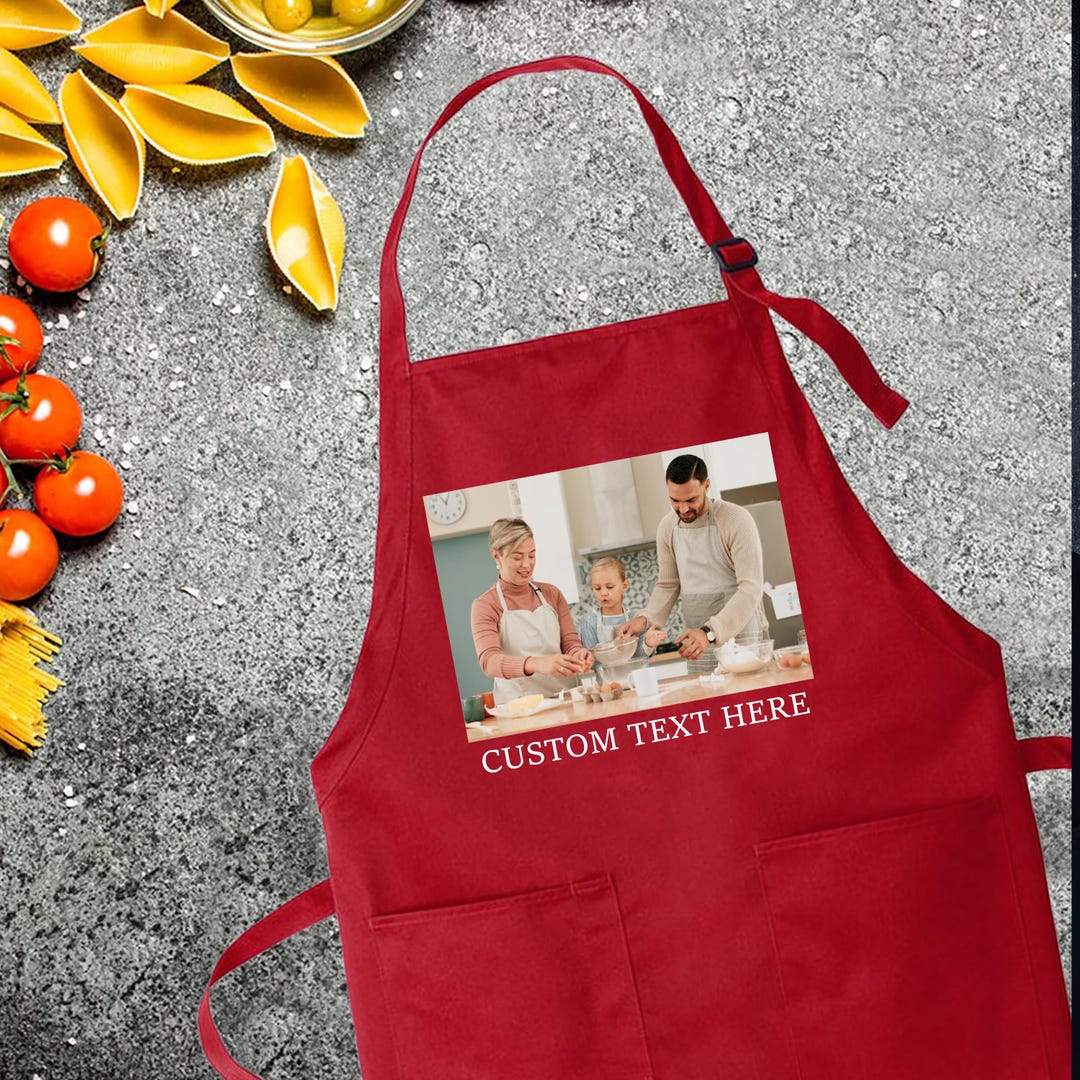 Custom Photo Apron, Custom Text Apron, Personalized Gift Apron, Cute ...