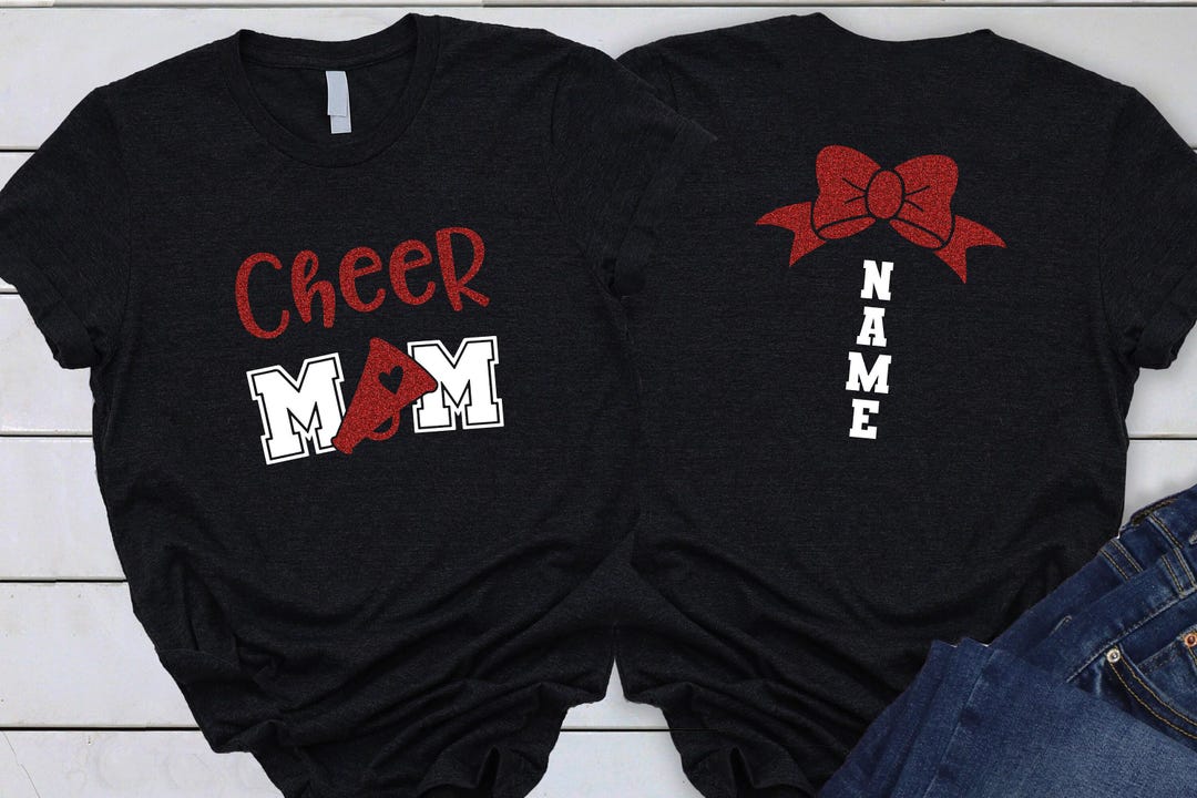 Custom Cheer Mom Shirt, Glitter Effected Cheer Mom Shirt, Looks ...