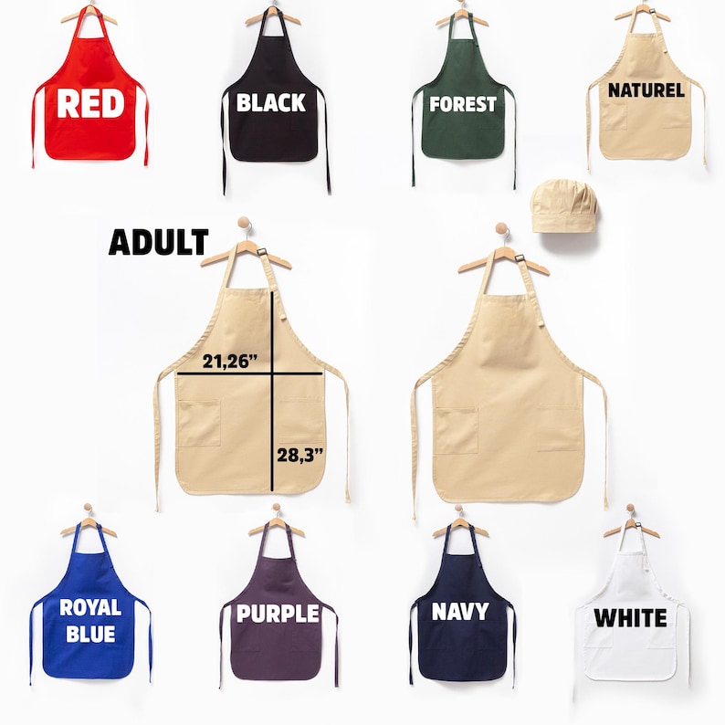 Personalized Chef Apron Set: Matching Adult & Child Aprons - Etsy