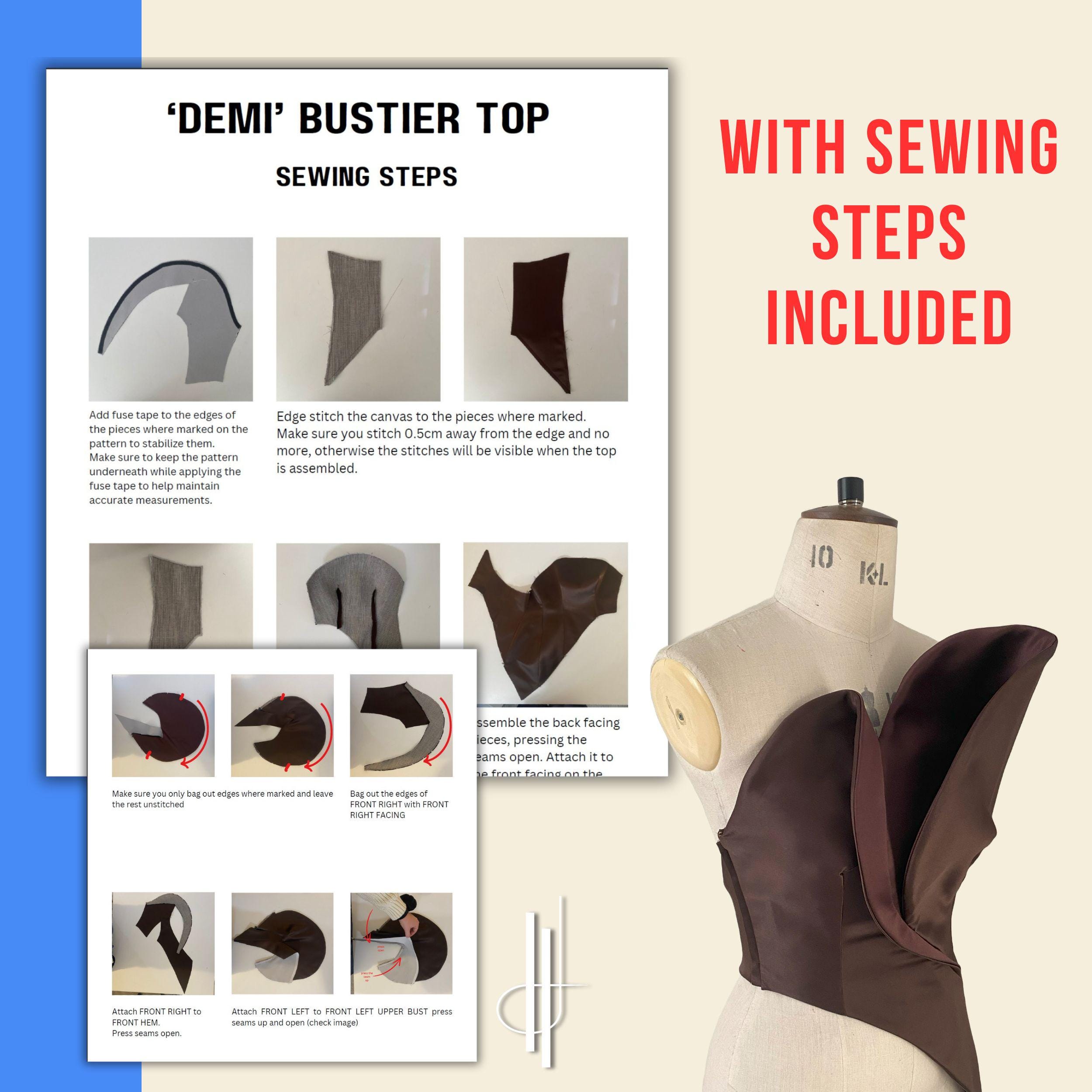 Avant Garde Bustier Top Sewing Pattern (PDF Pattern & Instructions) - Etsy