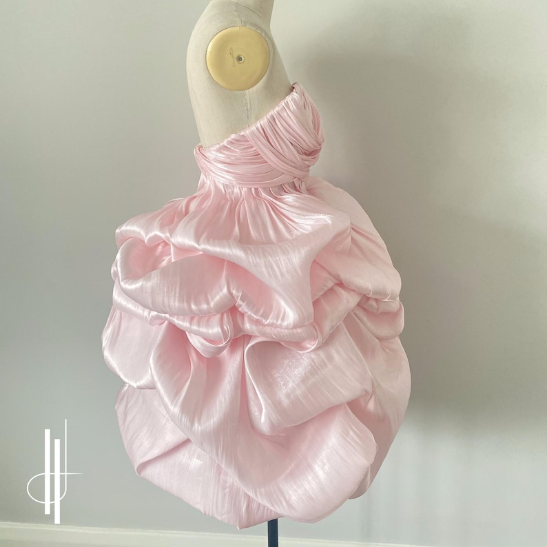 Draped Mini Dress Sewing Pattern: Bustier & Hoop Skirt Template and ...