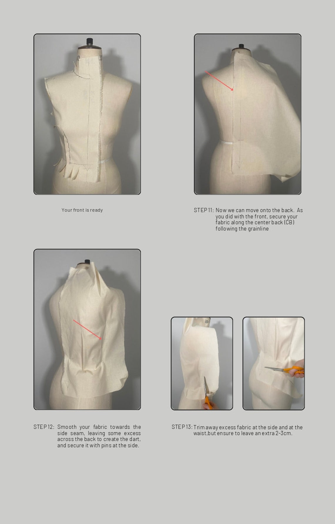 How to Drape, Basic Block Guide, Learn Draping, Fashion Student ...