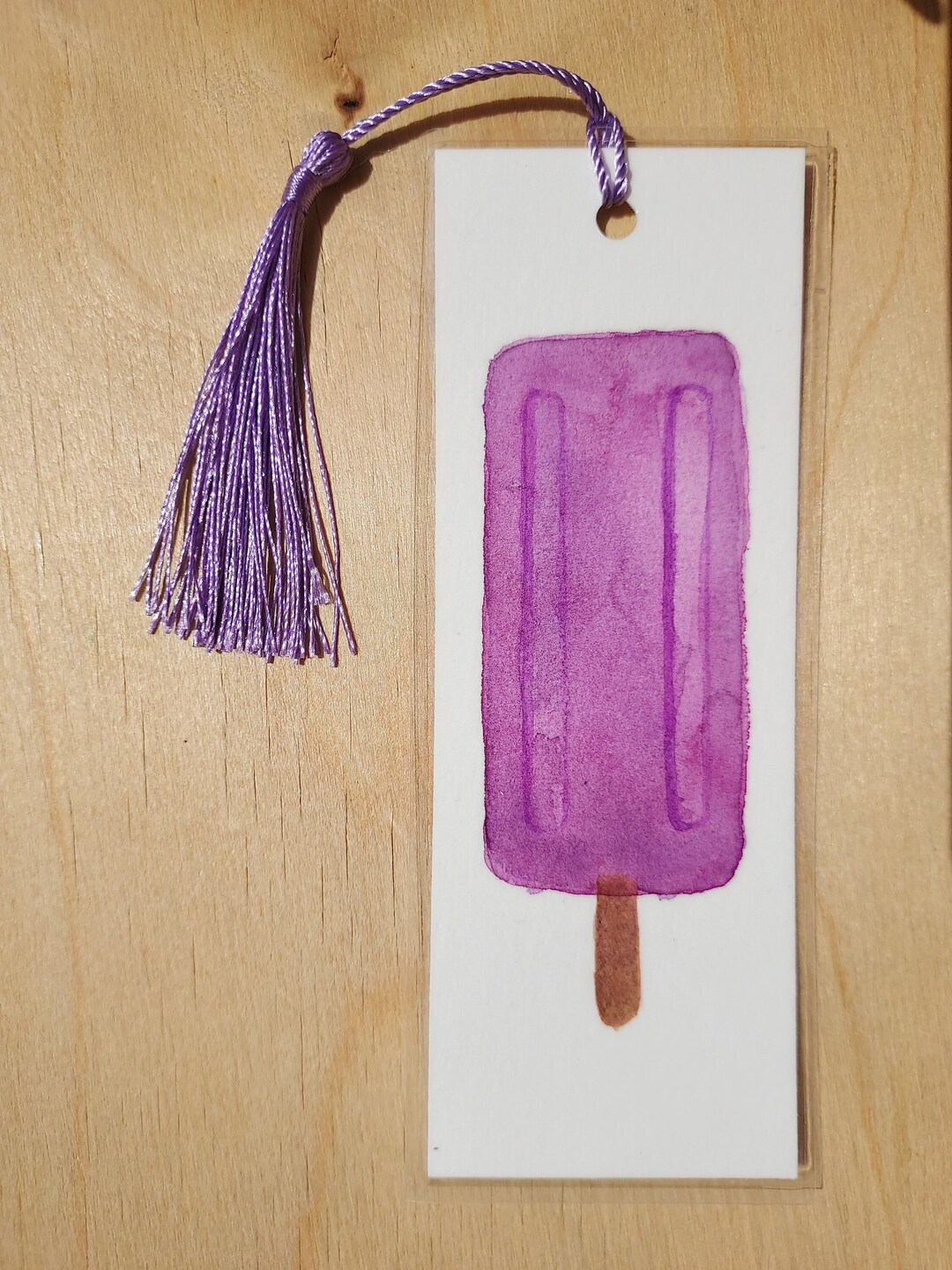 Watercolor Bookmark, a Blueberry Ice Popsicle, Ice Cream, Summer Vibes ...