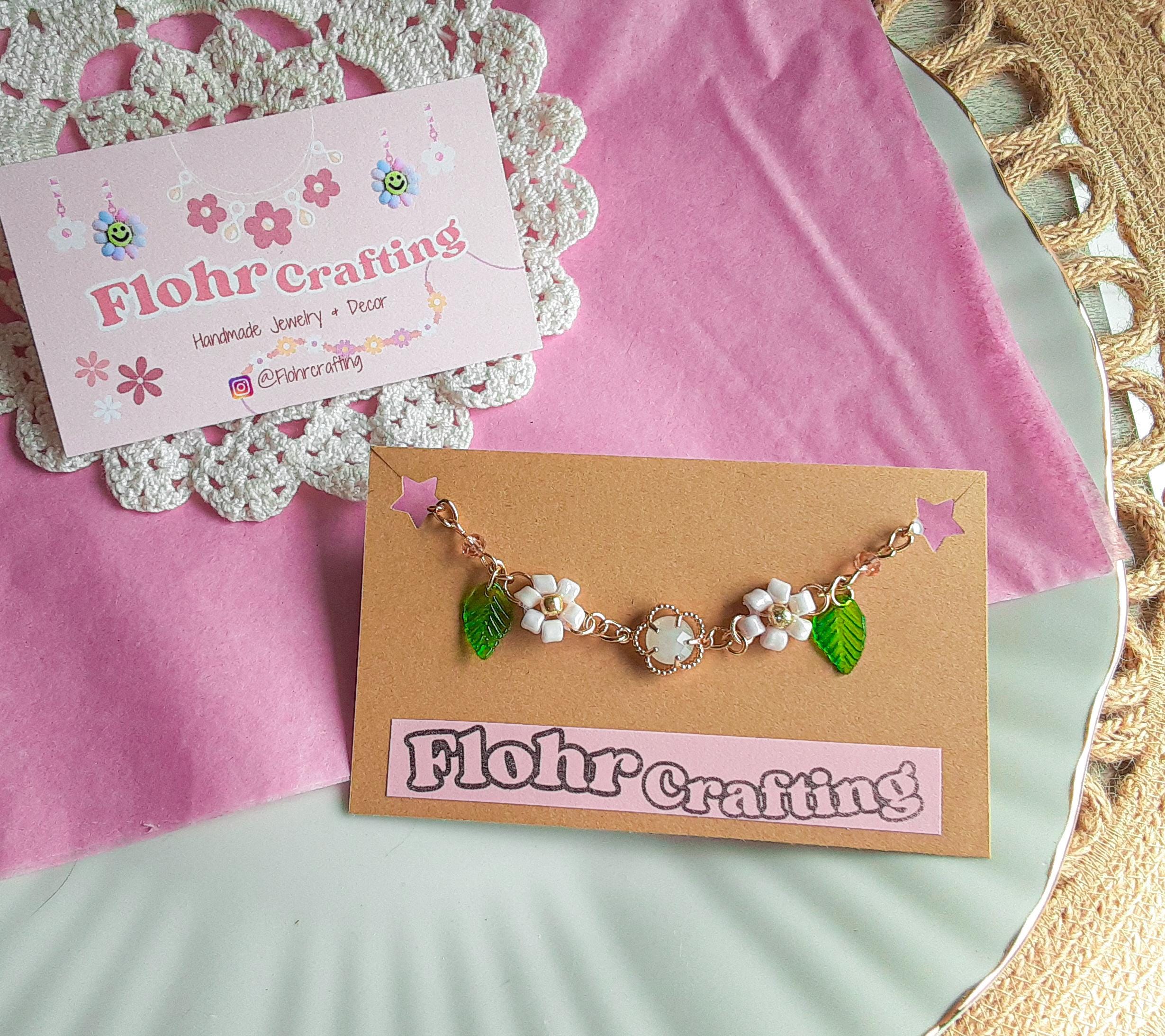 Pink Cottagecore Bracelet, Pink Daisy Bracelet, Gifts for Her, Wedding ...