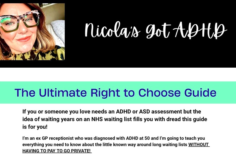 The Ultimate Guide - NHS Right to Choose for ADHD and Autism - Etsy