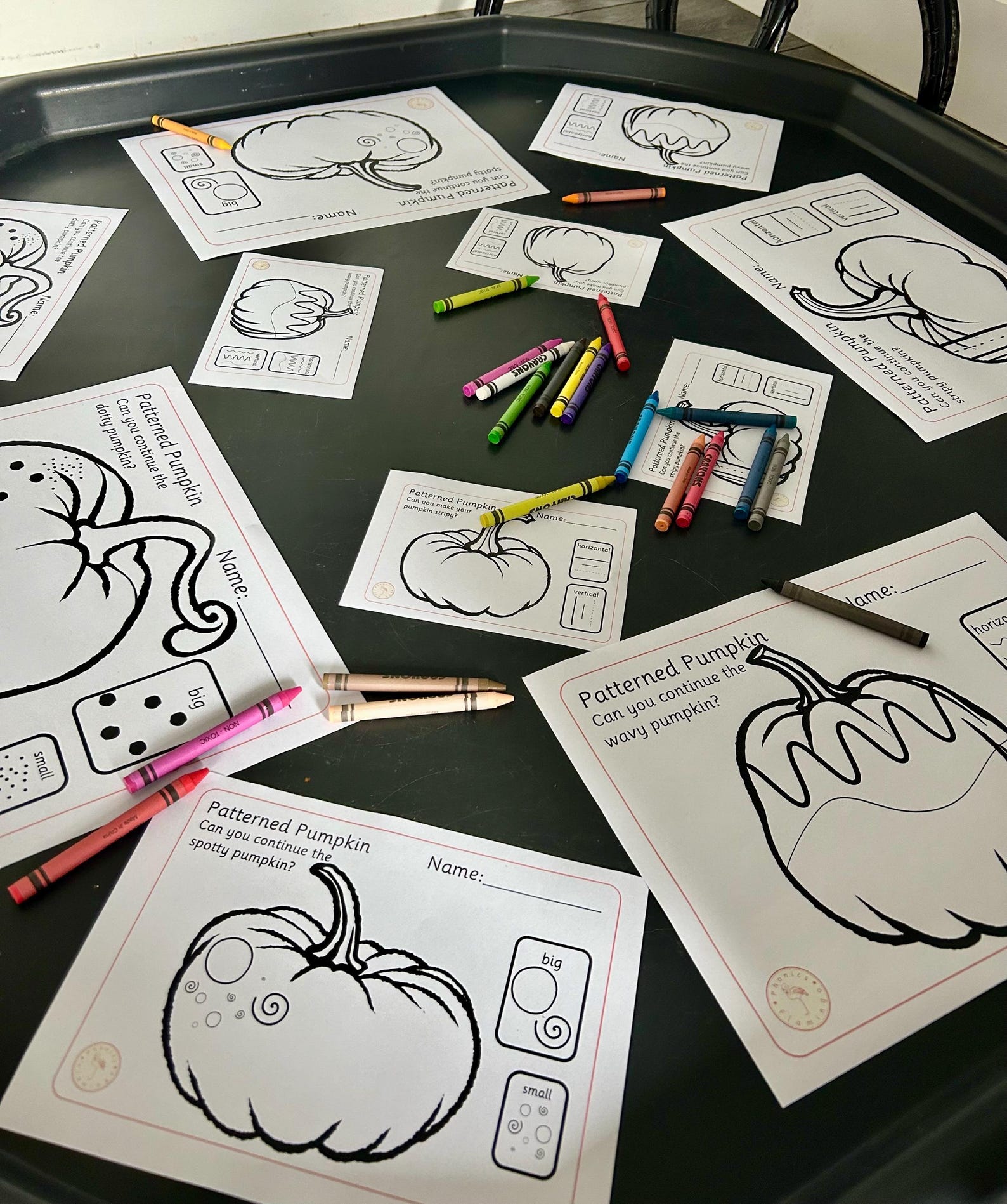 Pre Writing Pattern Pumpkin Activity / Fine Motor, Pencil Control ...