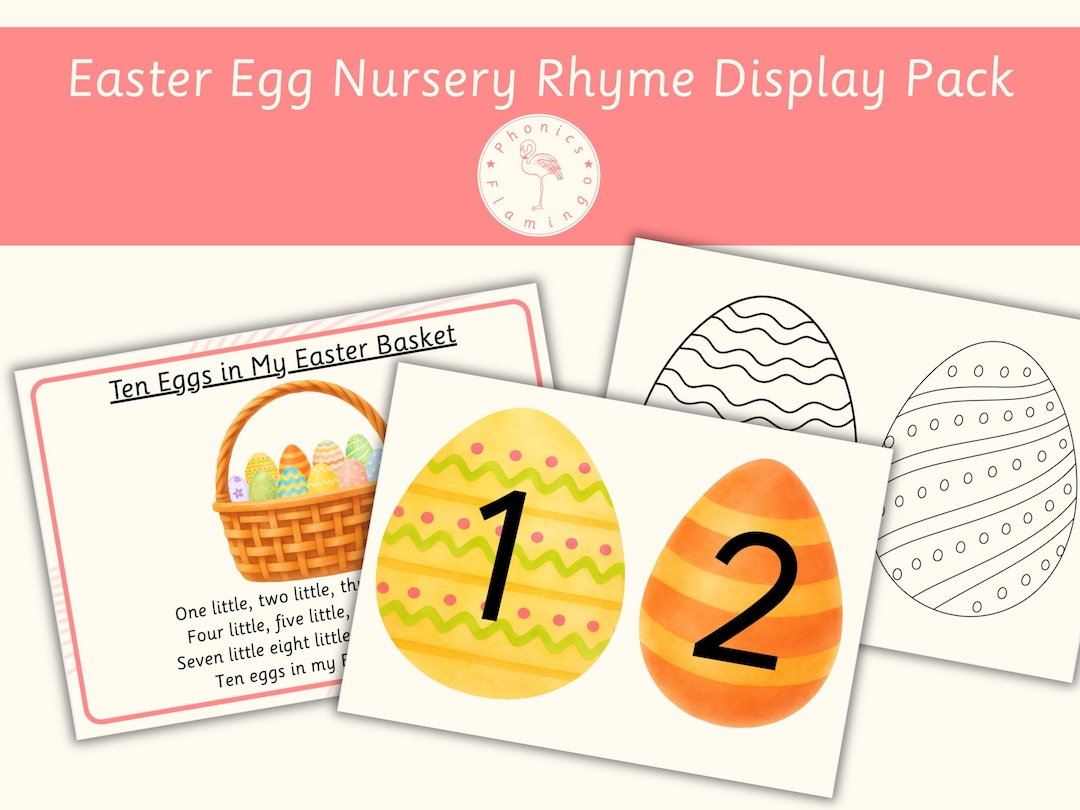 Easter Egg Nursery Rhyme Display Pack: Early Learning Phonics (PDF ...