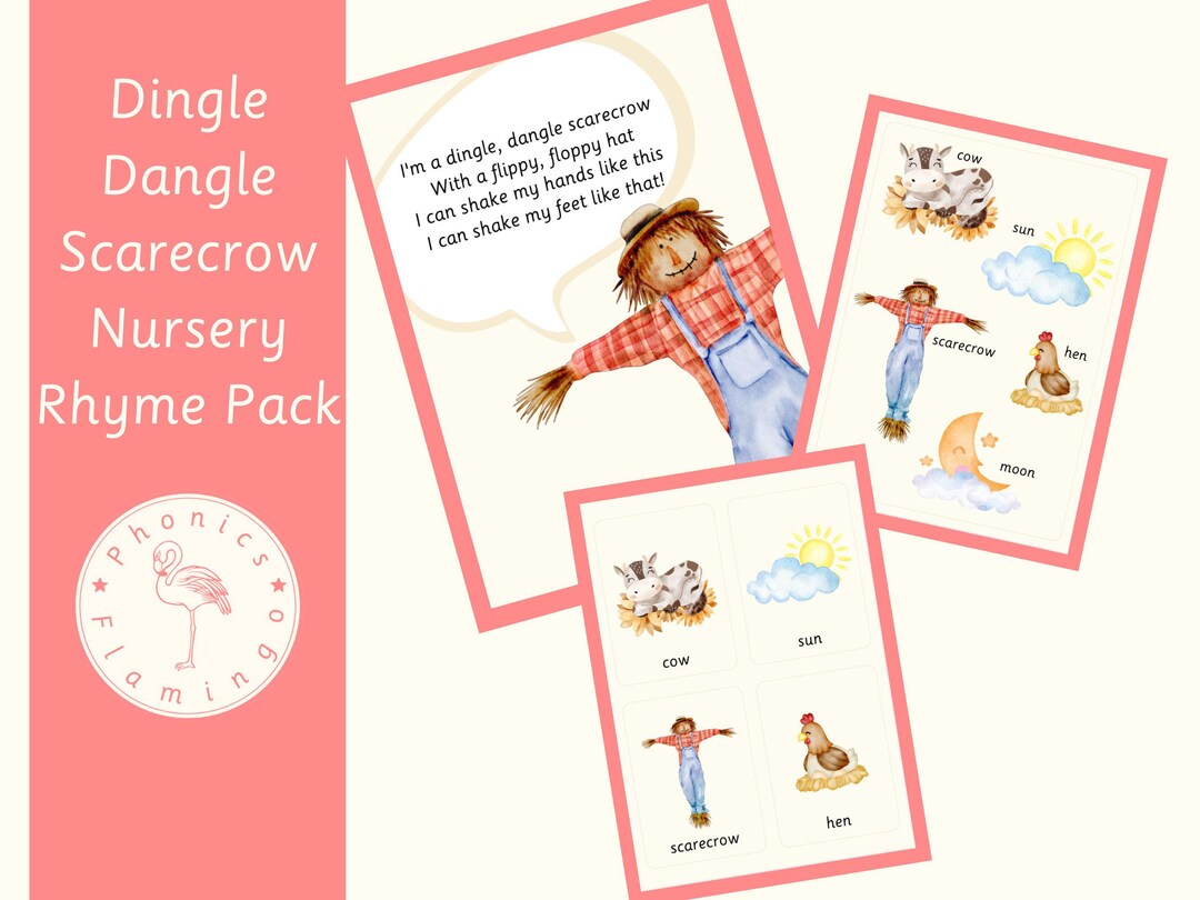 Nursery Rhyme Song Printable / Dingle Dangle Scarecrow Lyrics Display ...