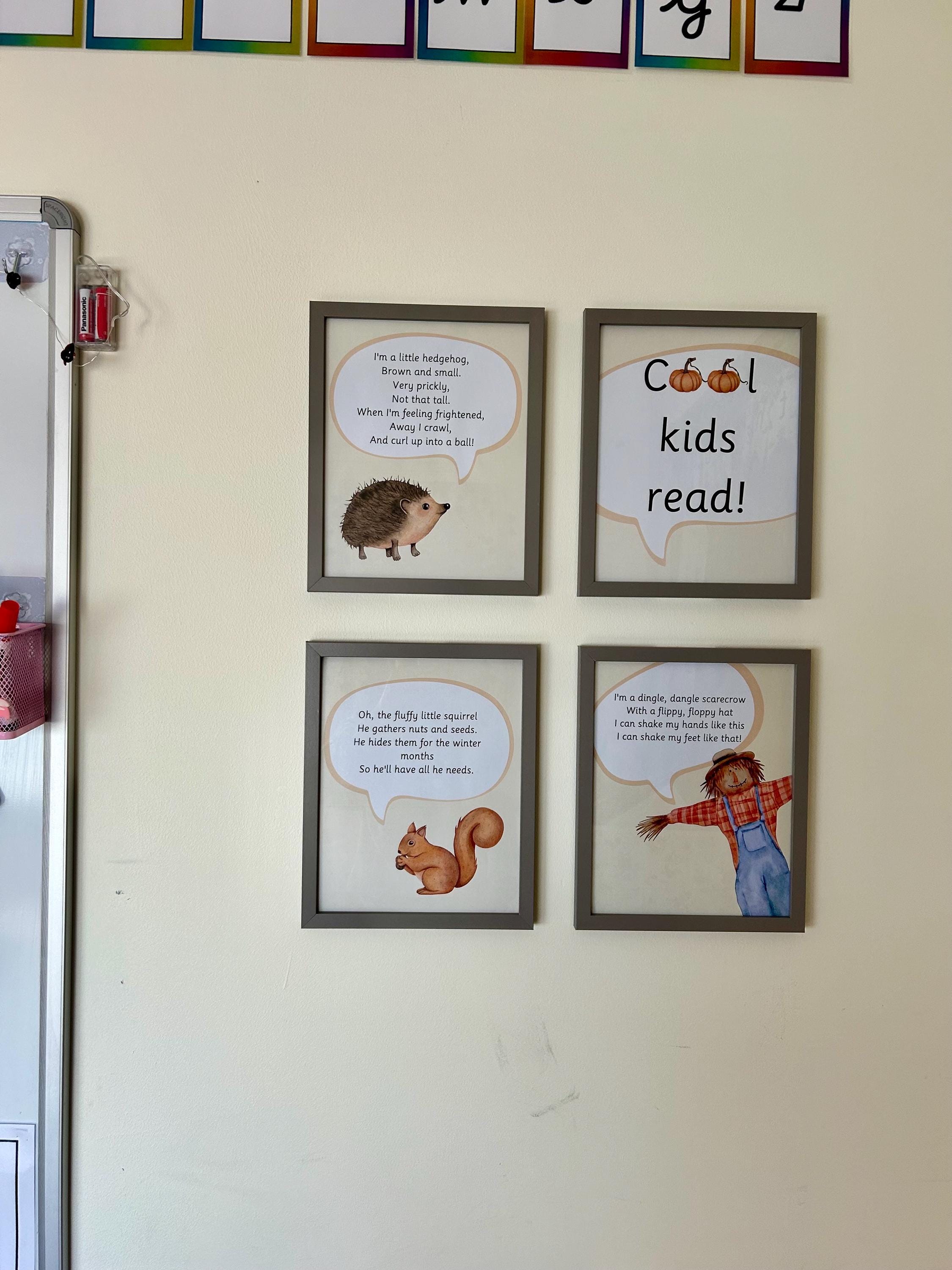 Nursery Rhyme Song Printable / I'm a Little Hedgehog Lyrics Display ...