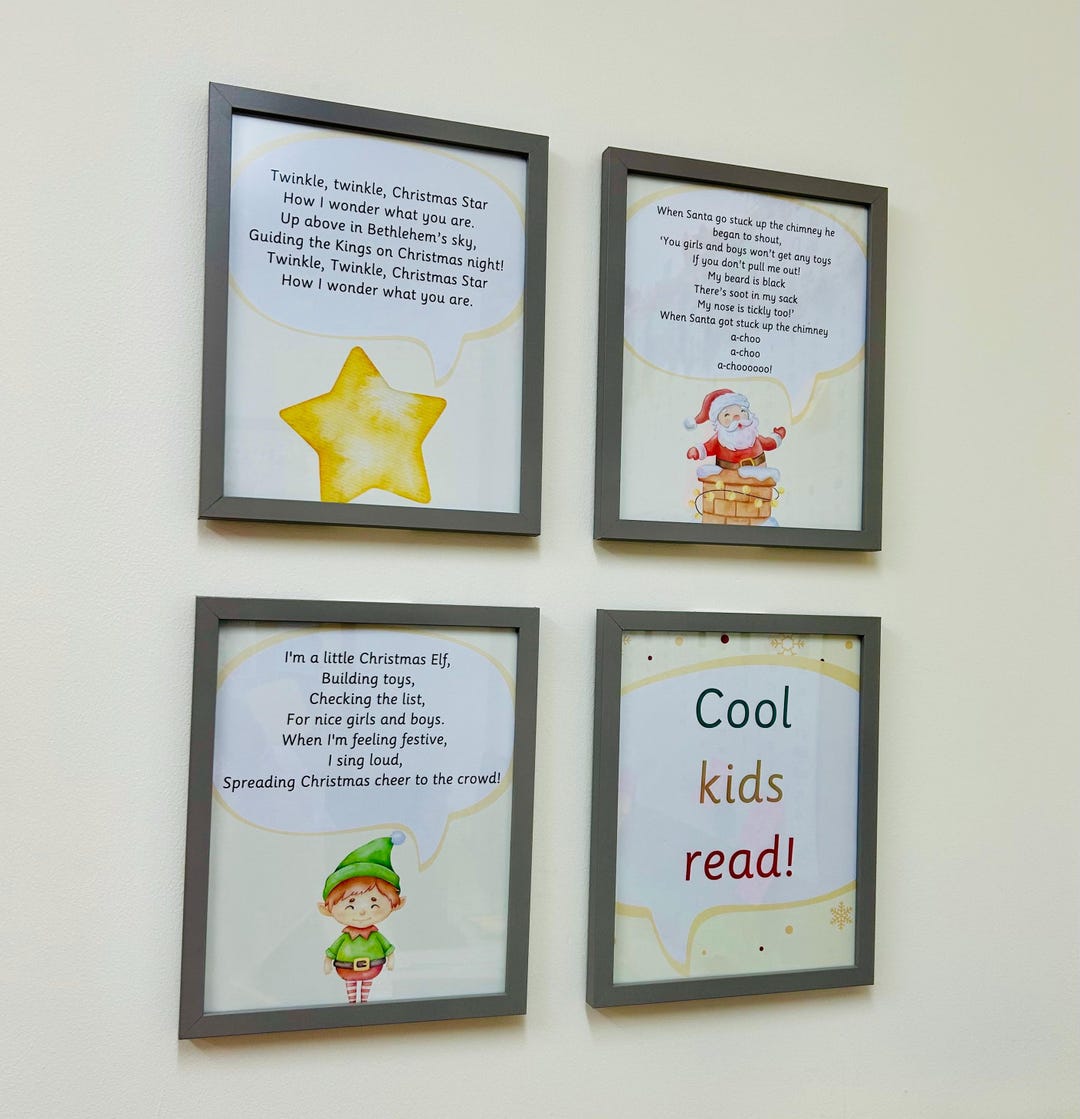Christmas Nursery Rhyme Song Printable / Reading Area Lyrics Poster ...
