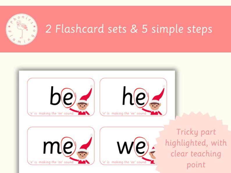 Elf Tricky Word Flashcards: Phase 2 Phonics (digital Download) - Etsy