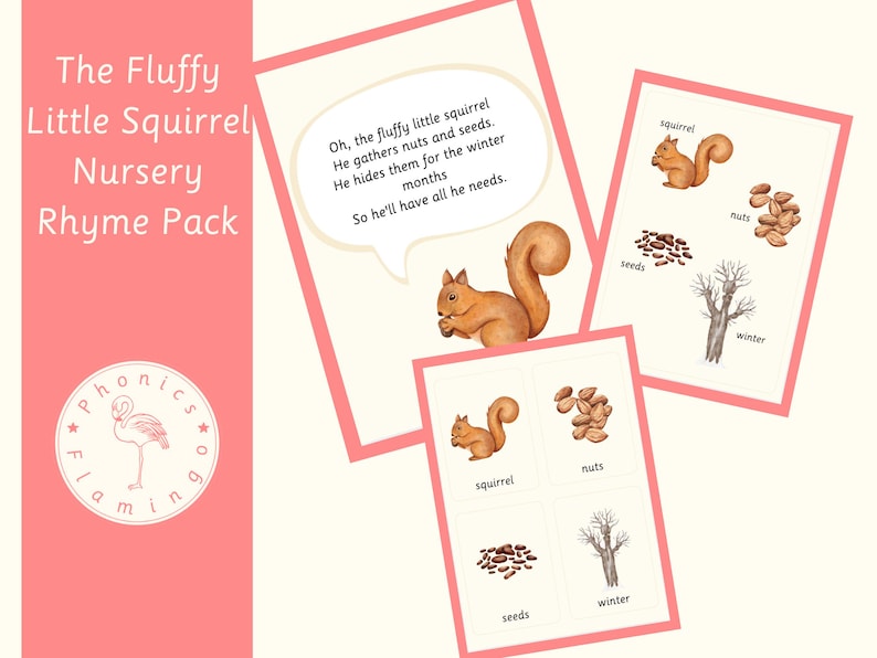 Nursery Rhyme Song Printable / the Fluffy Little Squirrel Lyrics ...