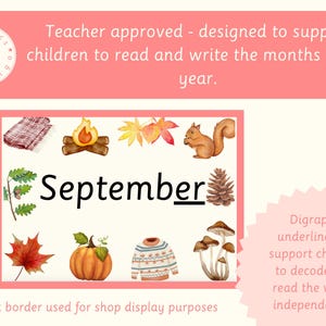 Months of the Year Flashcards: Phonics Printable for Homeschool ...