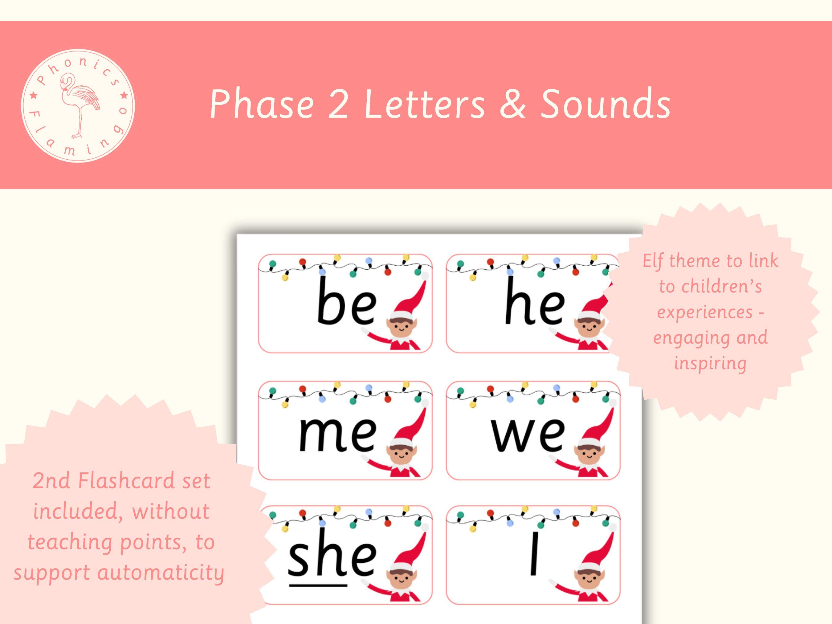 Elf Tricky Word Flashcards: Phase 2 Phonics (digital Download) - Etsy