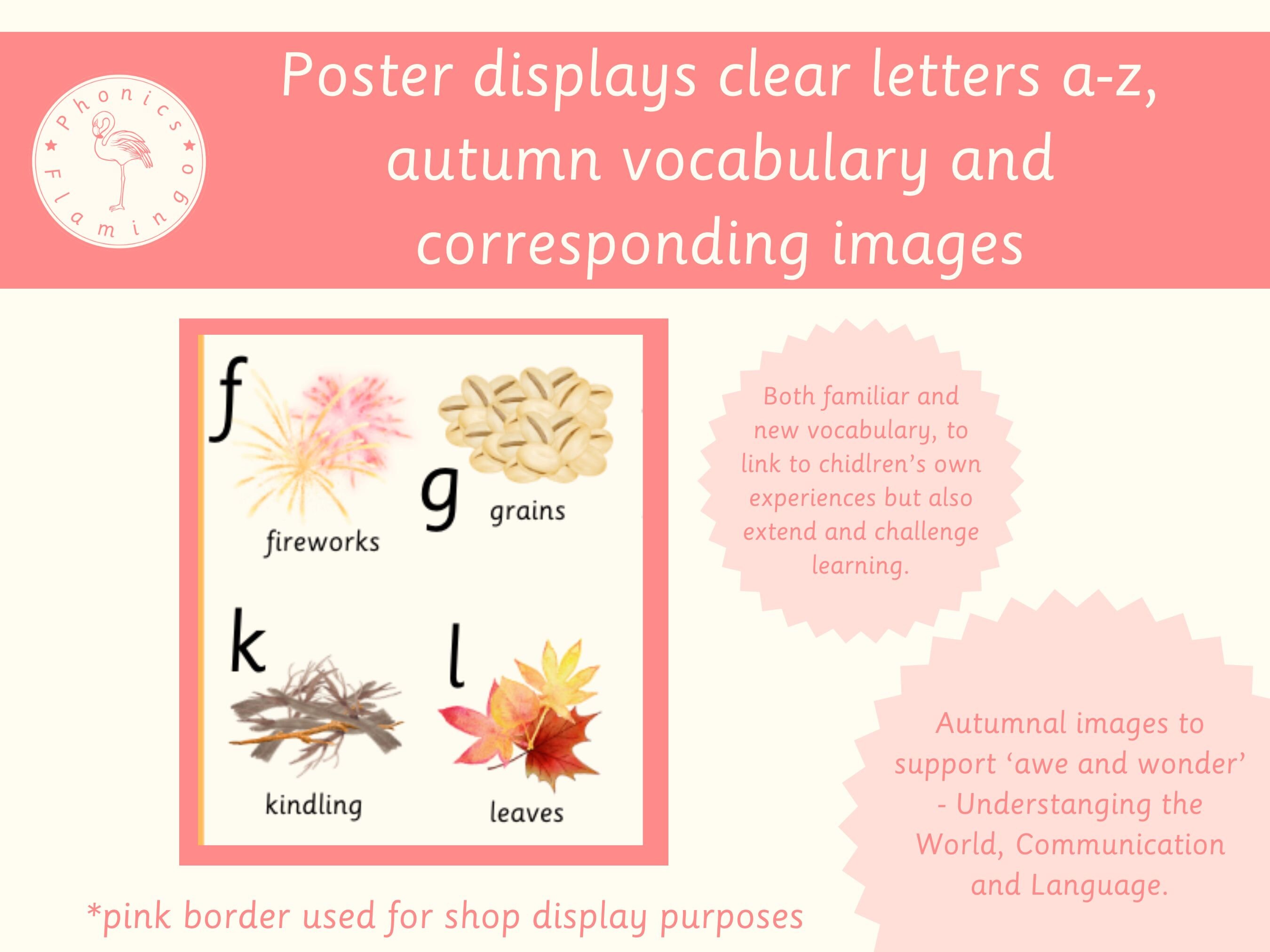 Autumnal Alphabet Poster A3 Display / Phonics Printable, Phase 2, Early Years, Writing Area ...