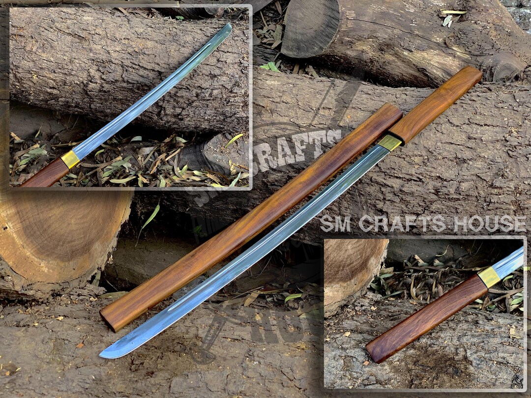 Custom Handmade Japanese Sword, Handmade Sword With Scabbard, Japanese ...