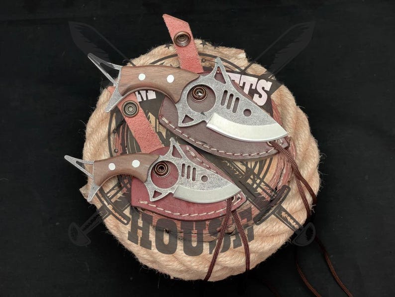 Custom Handmade Stainless Steel Bushcraft Knife With Sheath | Shark ...