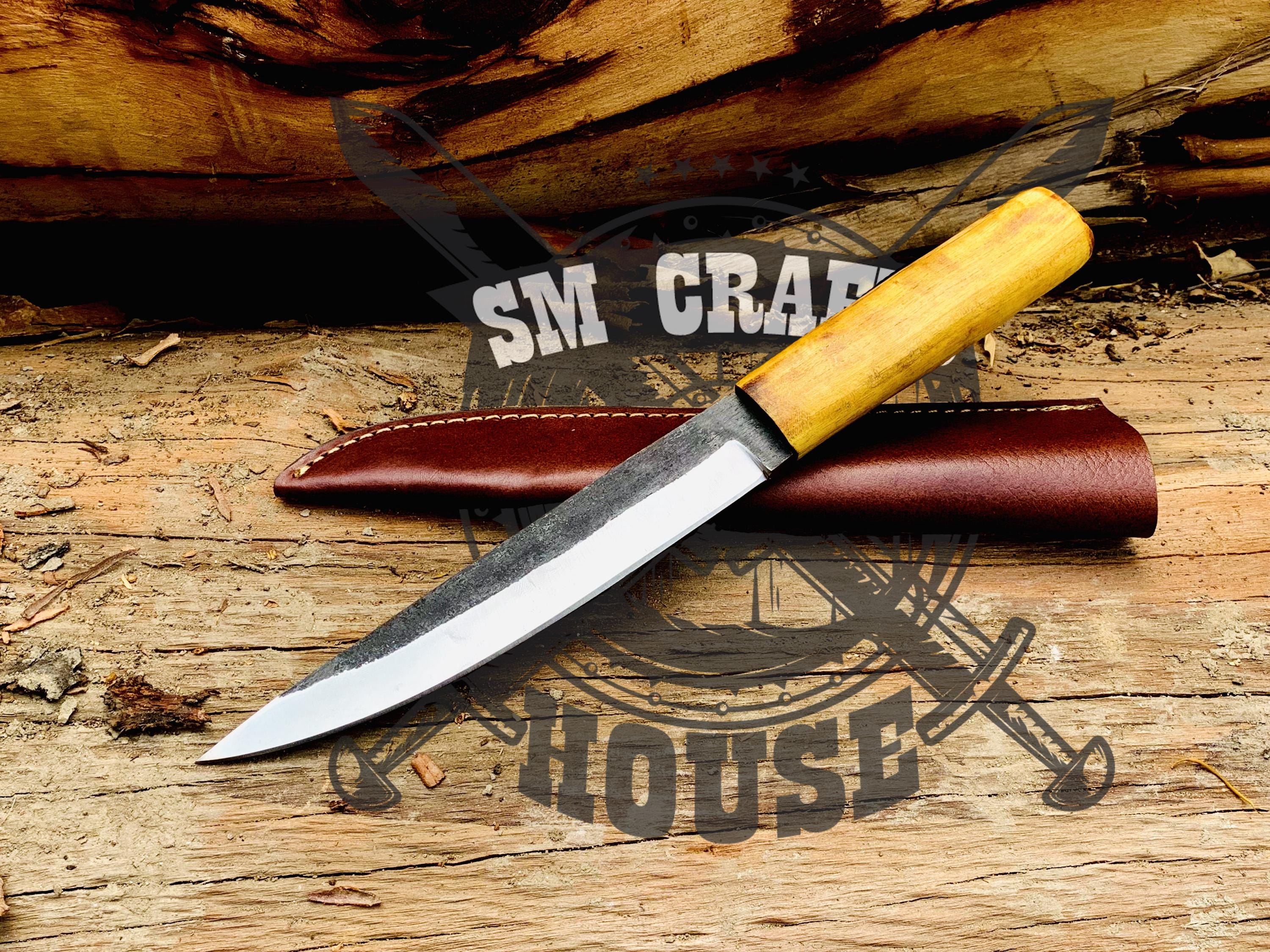 Custom Handmade Carbon Steel 13" Yakut Sakha Knife | Brutal Siberian ...