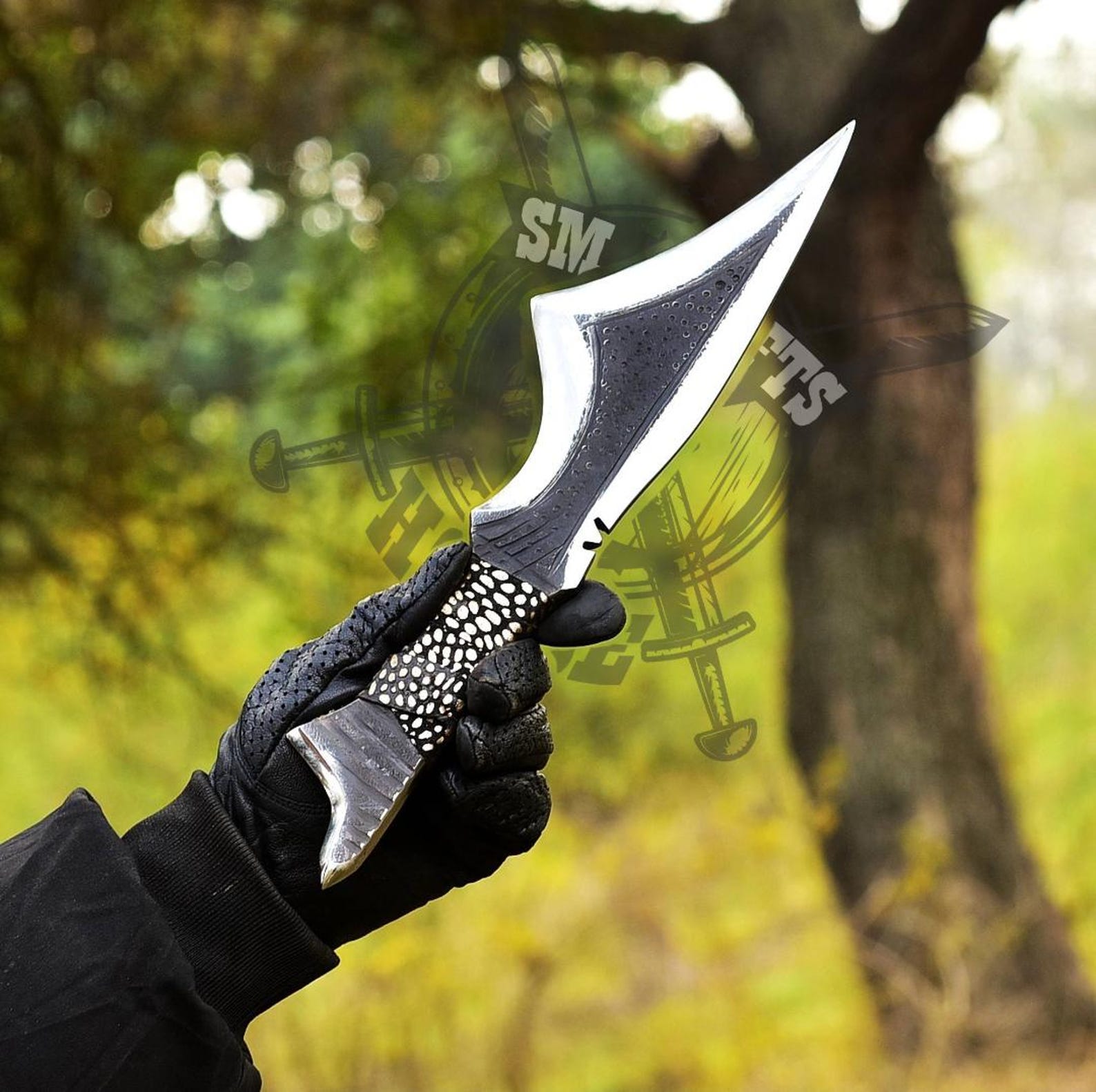 Handmade Tracker Knife Full Tang 12 Inches Handmade Knife With Sheath ...
