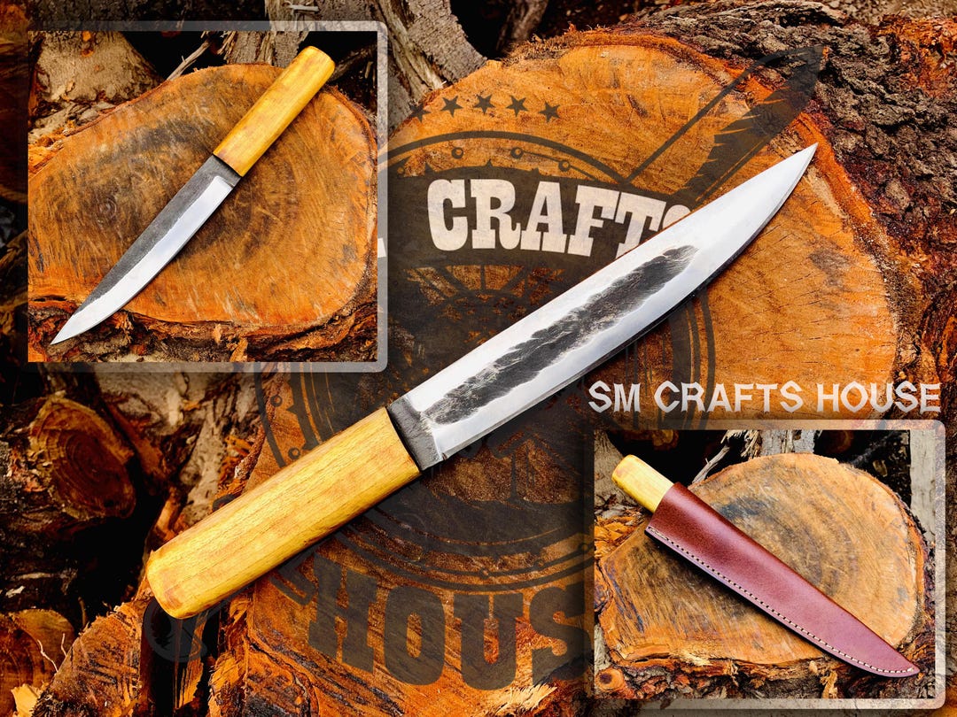 Custom Handmade Carbon Steel 13" Yakut Sakha Knife | Brutal Siberian ...
