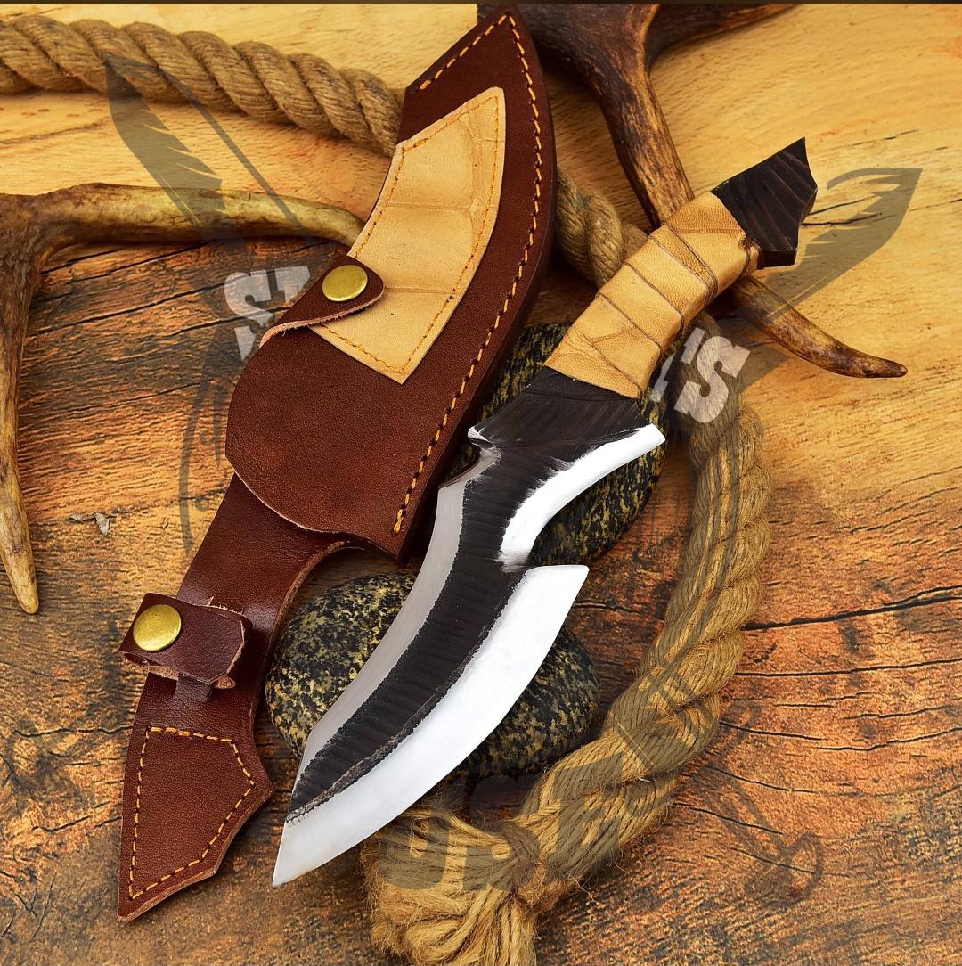 Handmade Tracker Knife Full Tang 12 Inches Handmade Knife With Sheath ...