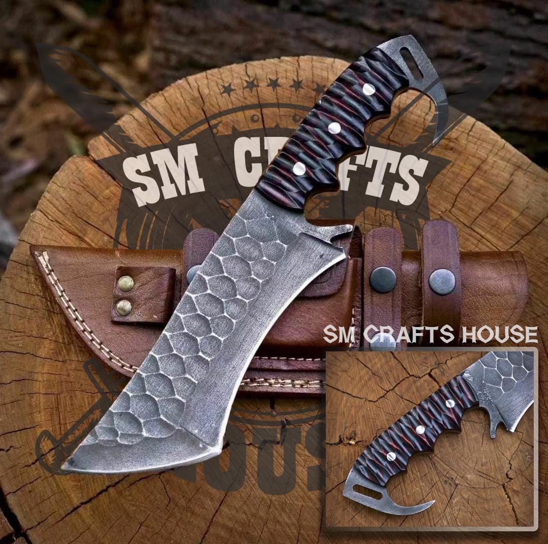 Handmade Tracker Knife Full Tang - 12 Inches Handmade Knife With Sheath ...