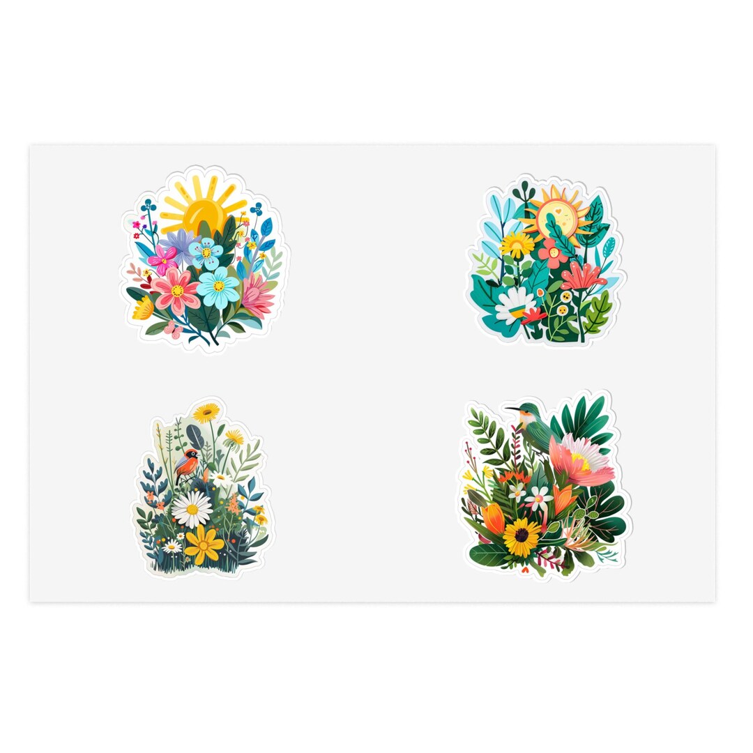 Floral Sticker Sheets - Etsy