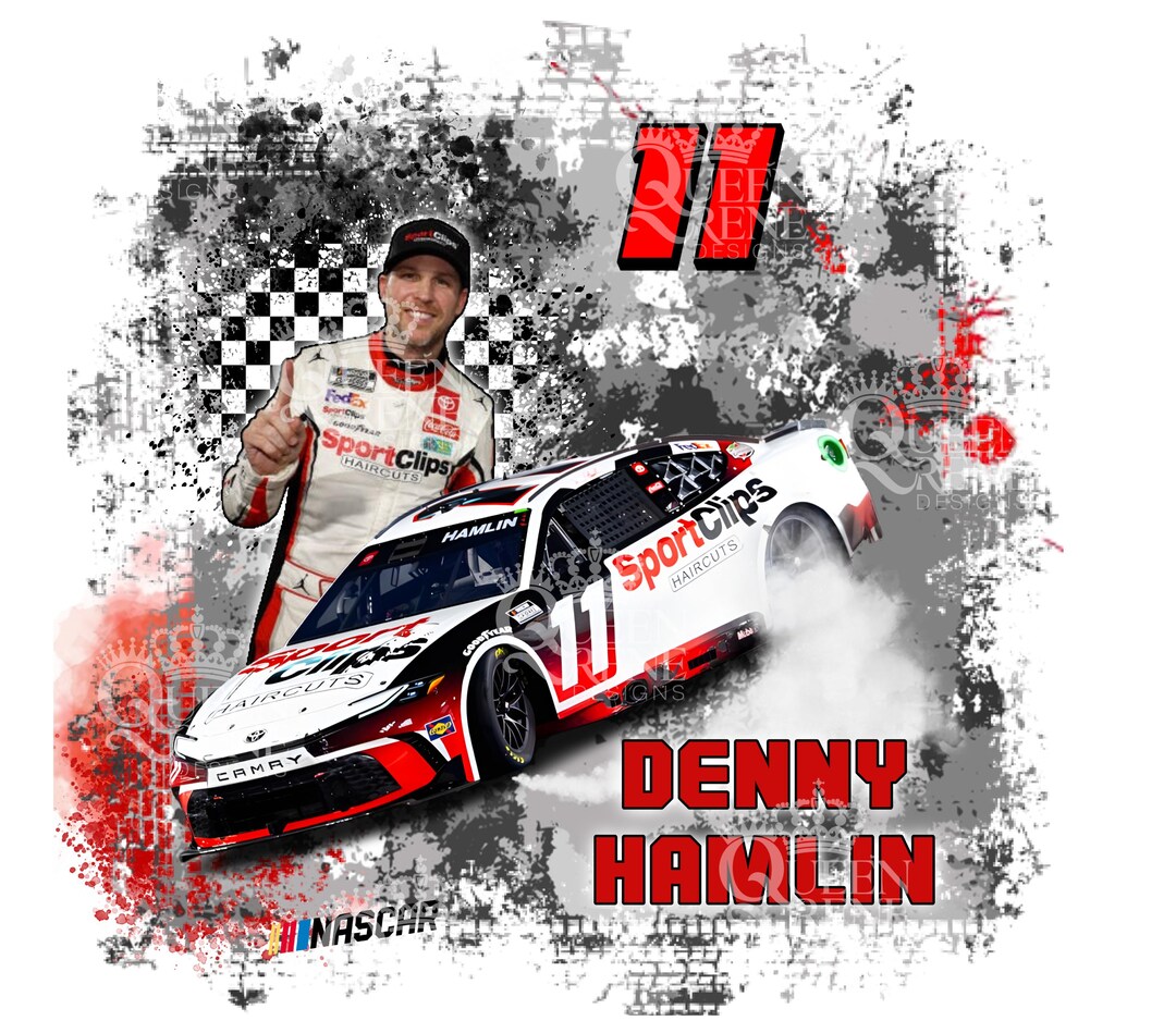 Denny Hamlin NASCAR Digital Image for Sublimation on Tumblers, Shirts ...