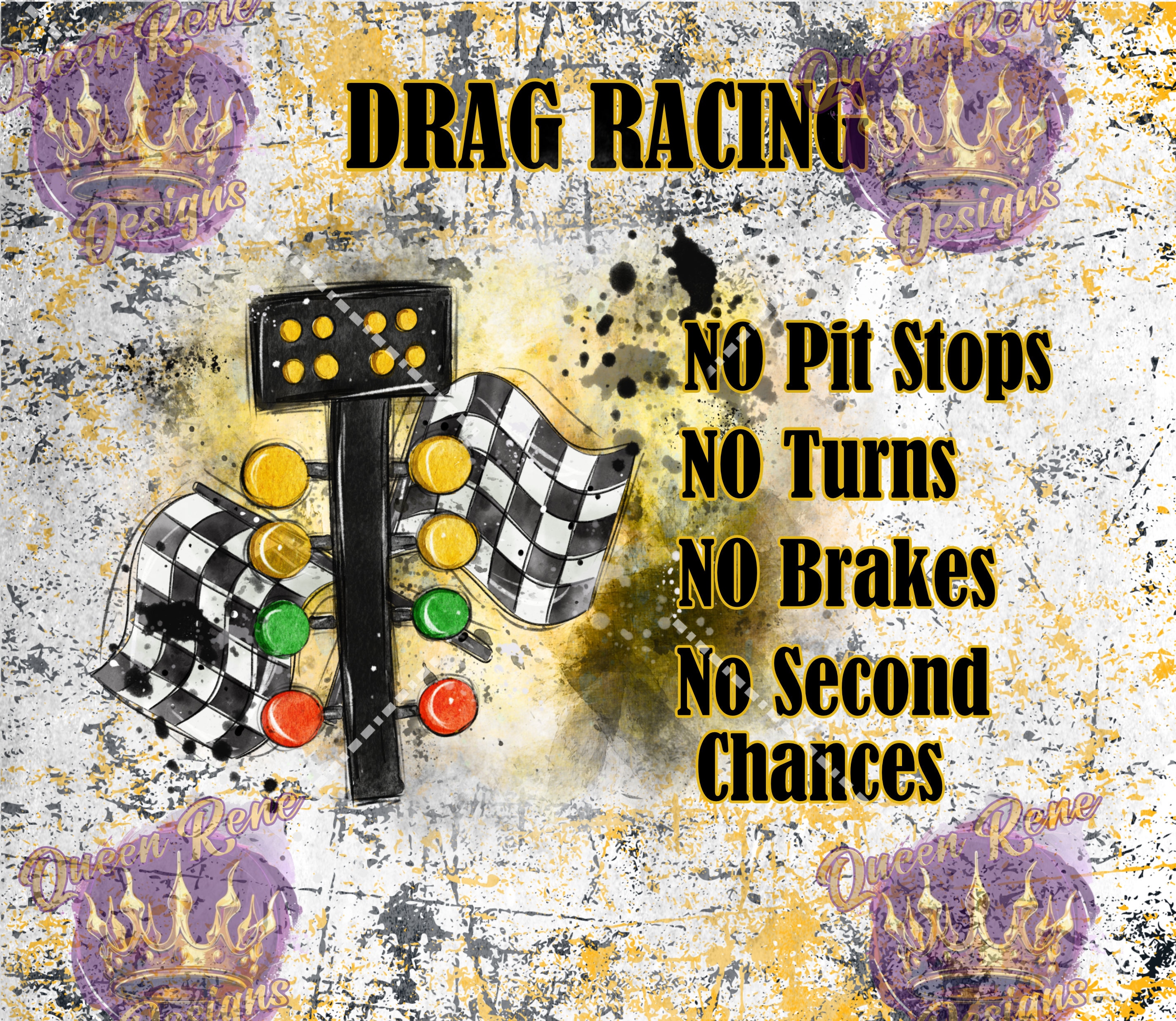 Drag Racing Digital Design for Sublimation on Tumblers, T-shirts and ...