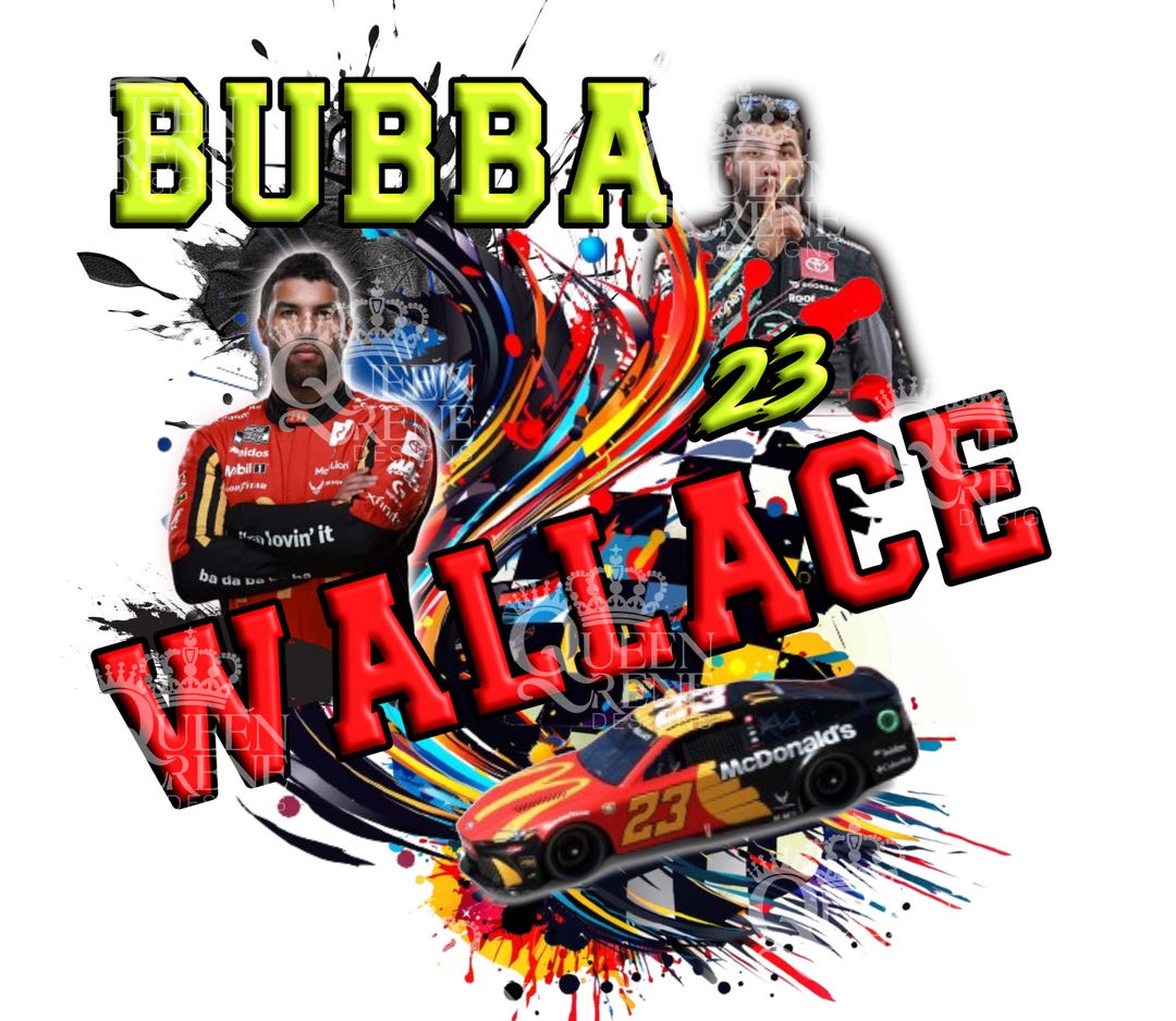 Bubba Wallace Nascar Car Cup Series Digital Design for Sublimation on ...
