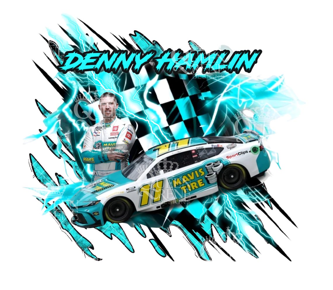 Denny Hamlim Nascar Driver Digital Image for Sublimation on Tumblers ...