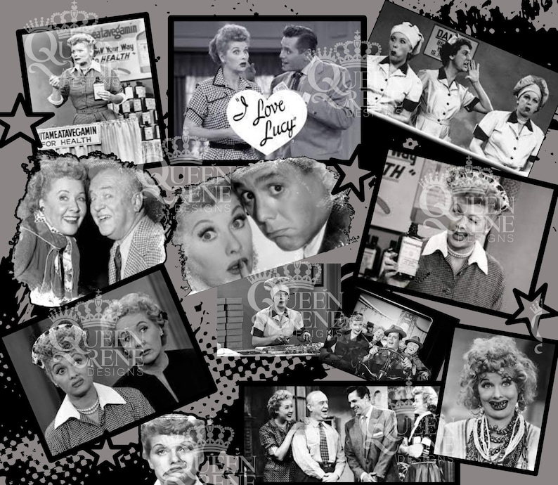 I Love Lucy 50's TV Digital Design for Sublimation on Tumblers & More ...