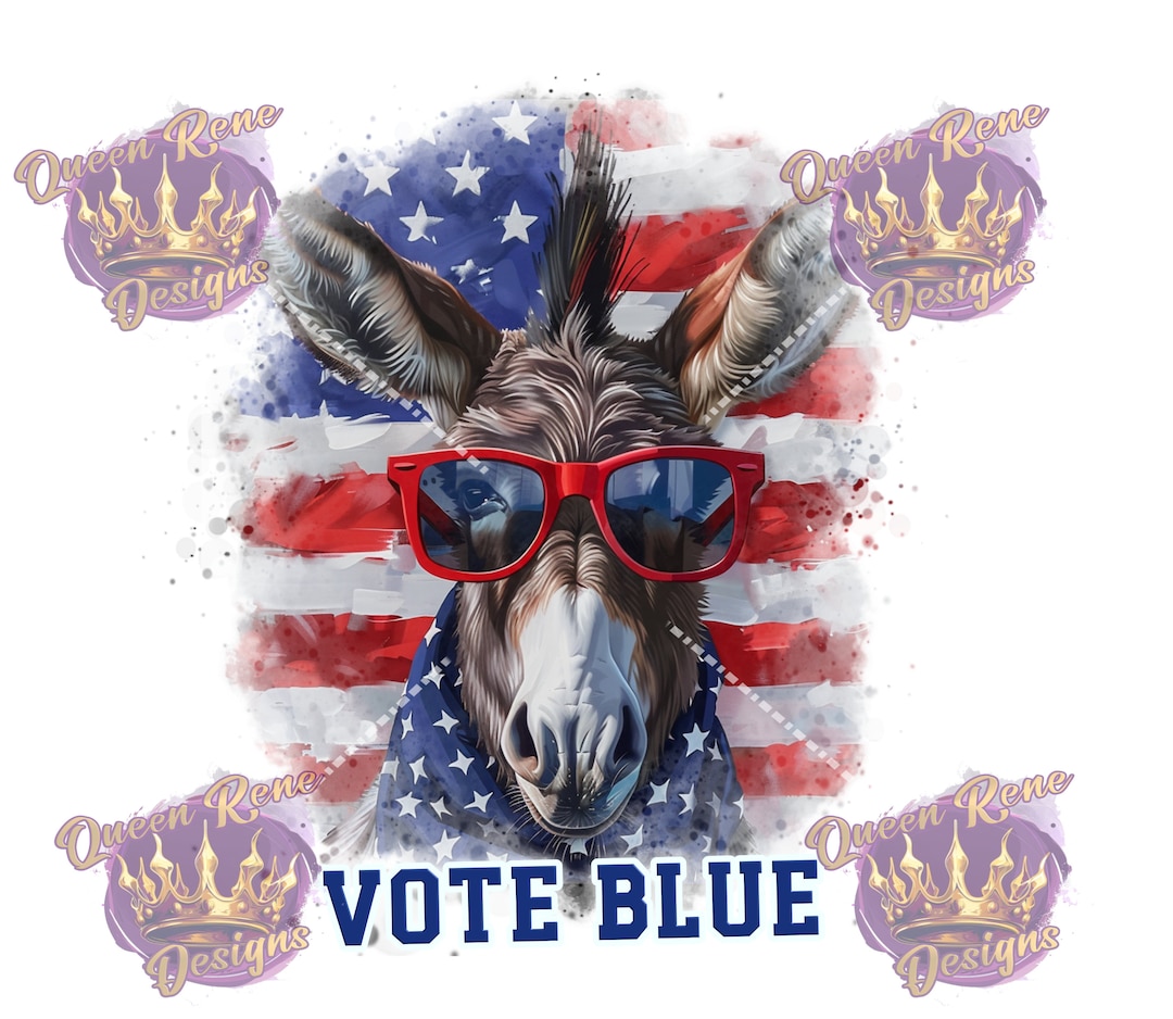VOTE BLUE Digital File for Sublimation on Shirts, Mugs, Tumblers and ...