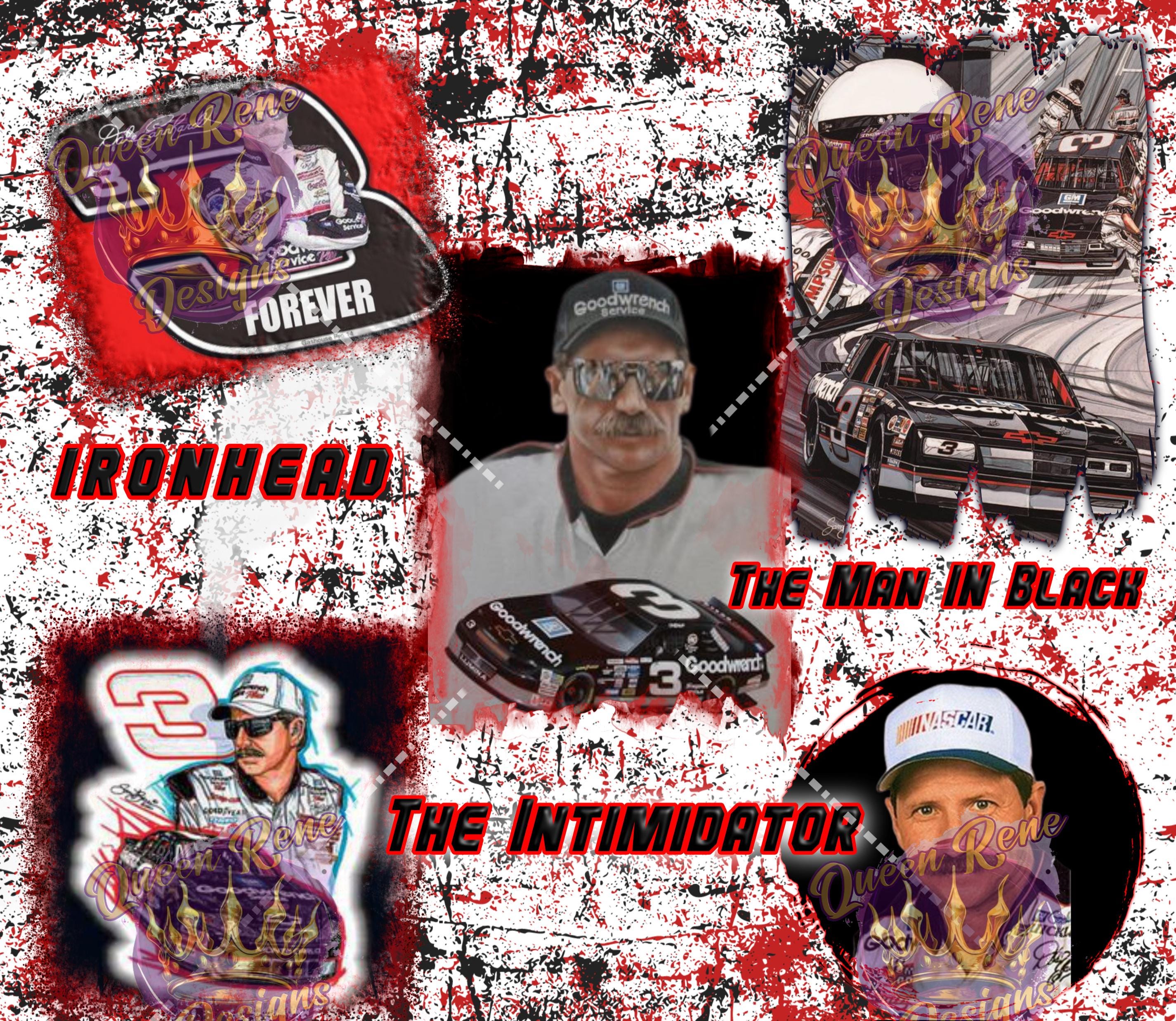 Dale Earnhardt, Sr. G.O.A.T. Nascar Driver Digital Design for ...