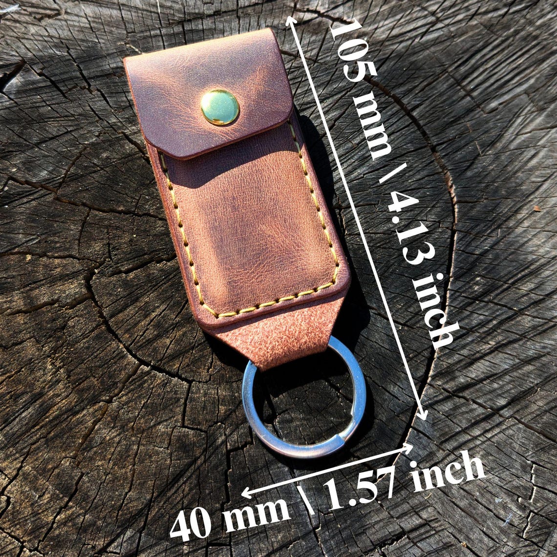 Handmade Leather Keychain Wallet: Toothpick & Cash Holder - Etsy
