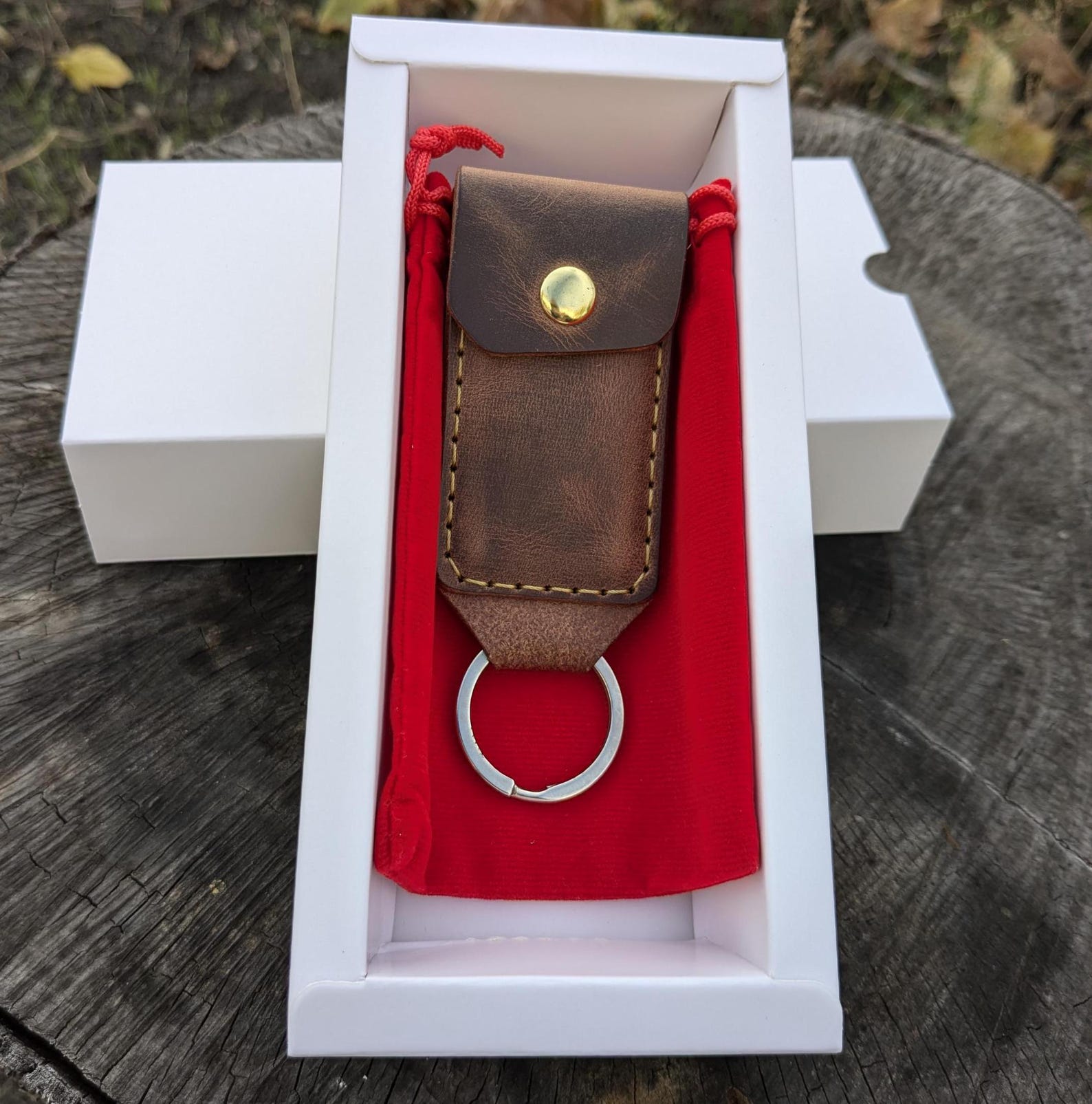 Handmade Leather Keychain Wallet: Toothpick & Cash Holder - Etsy