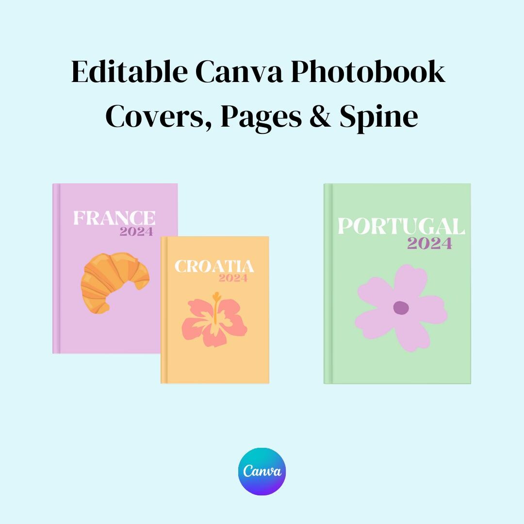 Editable Canva Template Photobook Covers, Pages & Spine - Etsy