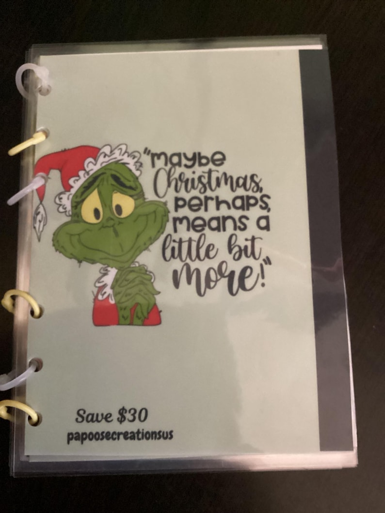 Grinch Christmas Savings Book - Etsy