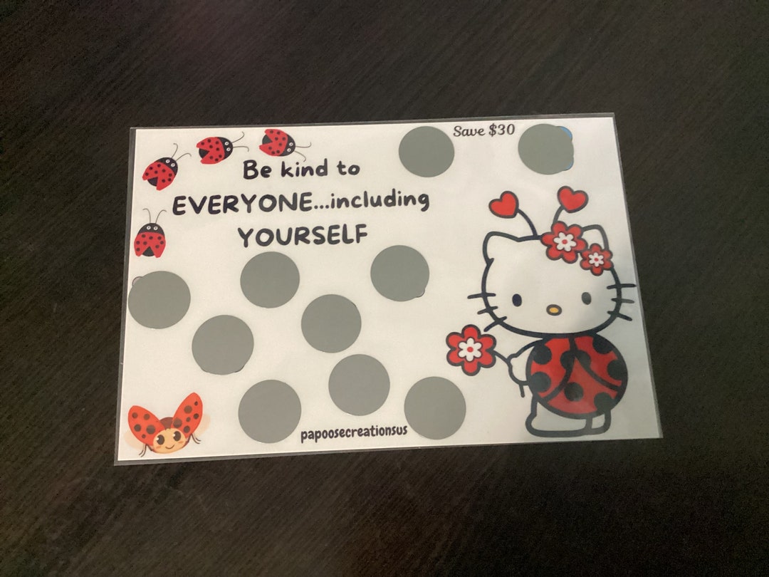Hello Kitty Scratch off Savings Challenge - Etsy