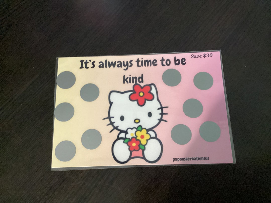 Hello Kitty Scratch off Savings Challenge - Etsy