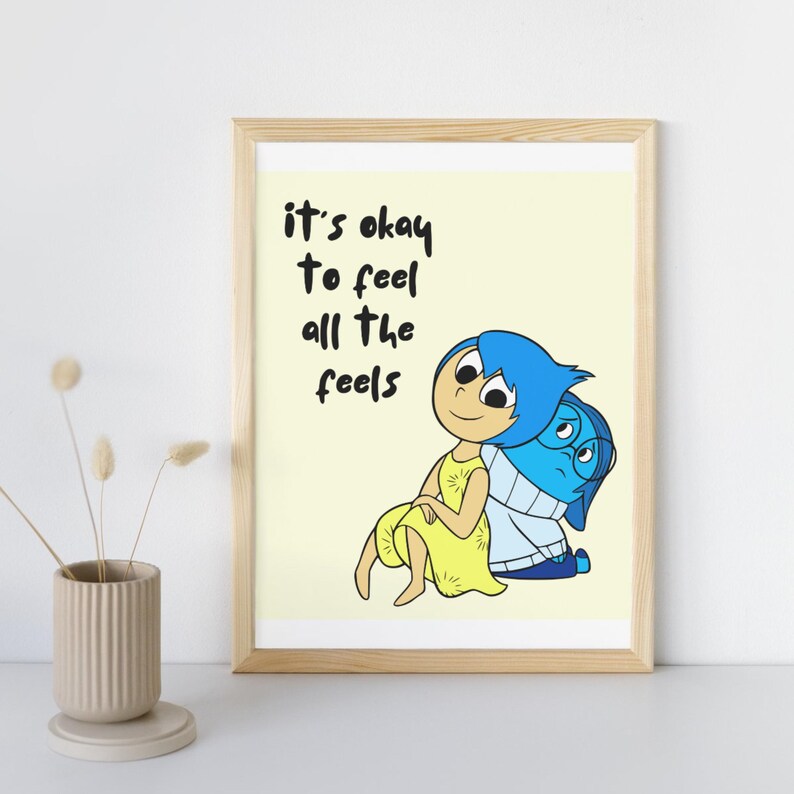 Inside Out, Digital, Poster, Emotions, Therapy, School, 8x10, Printable ...
