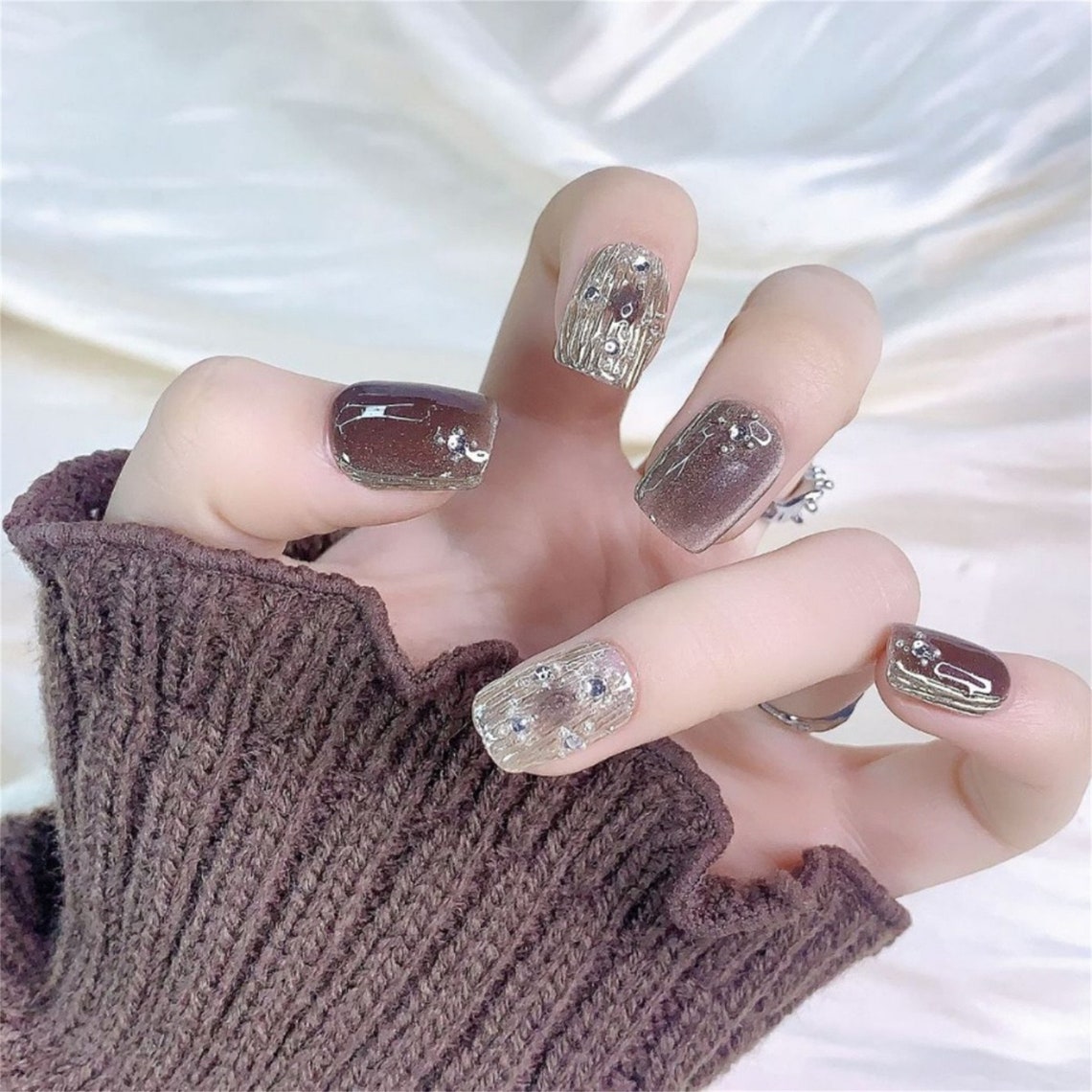 Handmade Wearable Nails, Nail Art Pieces, Handcrafted, Luxury Feel ...