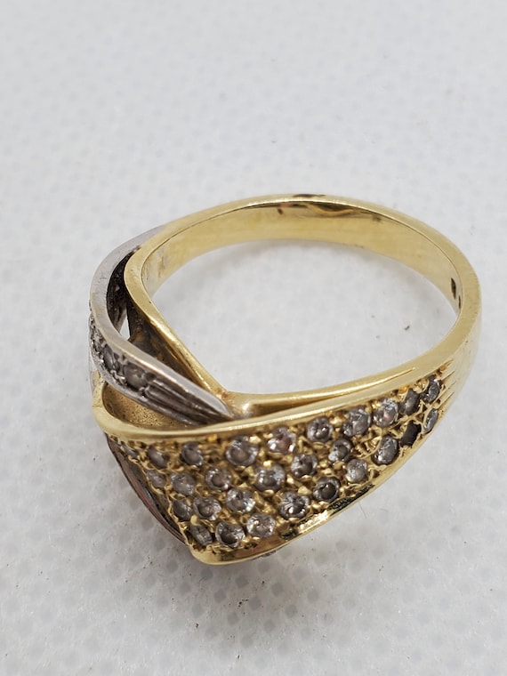 Vintage intertwining ring - Gem