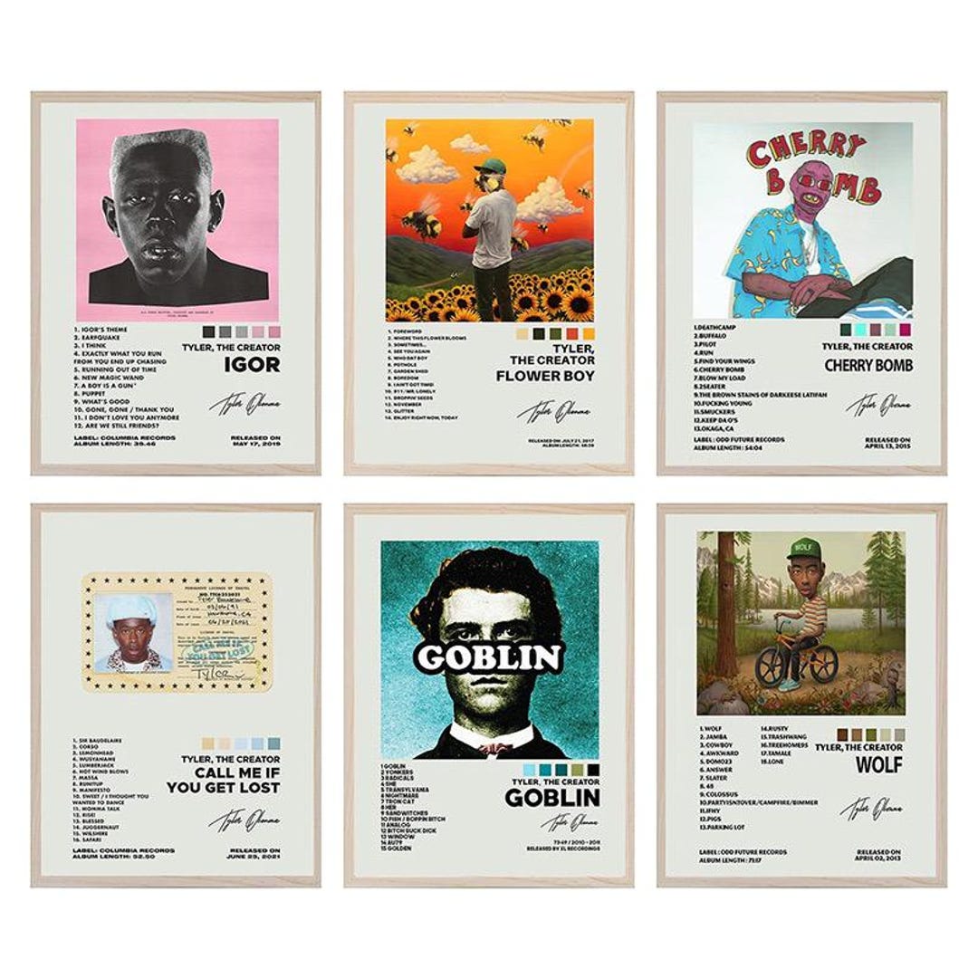 Set of Tyler the Creator Album Covers, Tyler the Creator Poster ...
