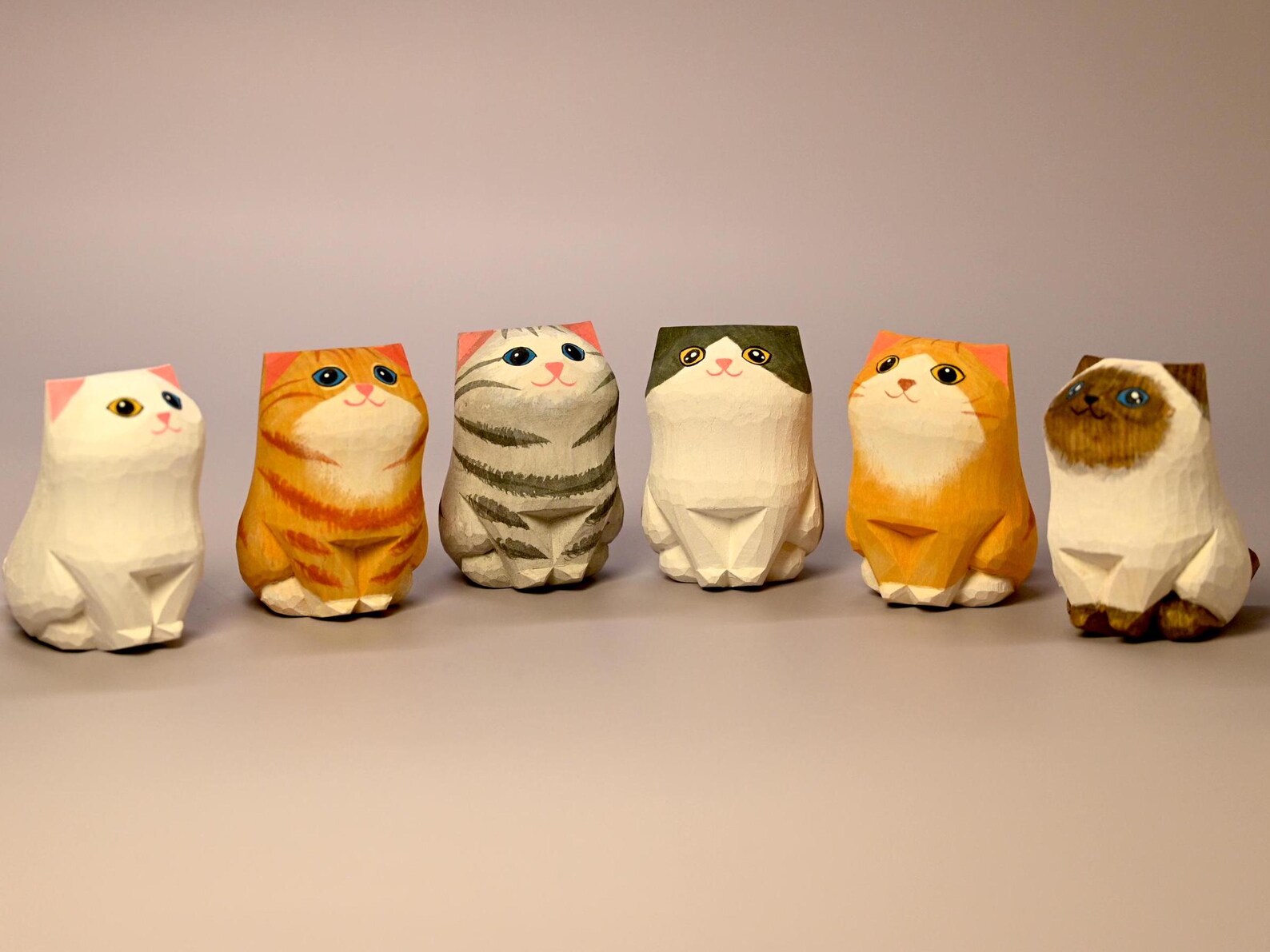 Hand Carved Wood Cat, Cat Memorial Statue, Wood Cat Figurine, Cat ...