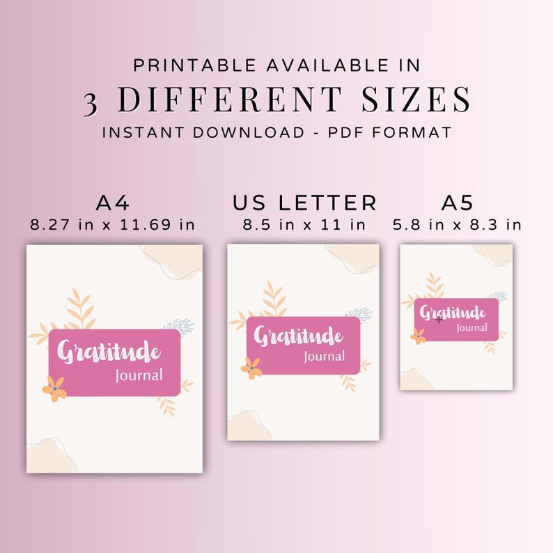 Gratitude Journal | Thankfulness Diary | Daily Gratitude Log ...