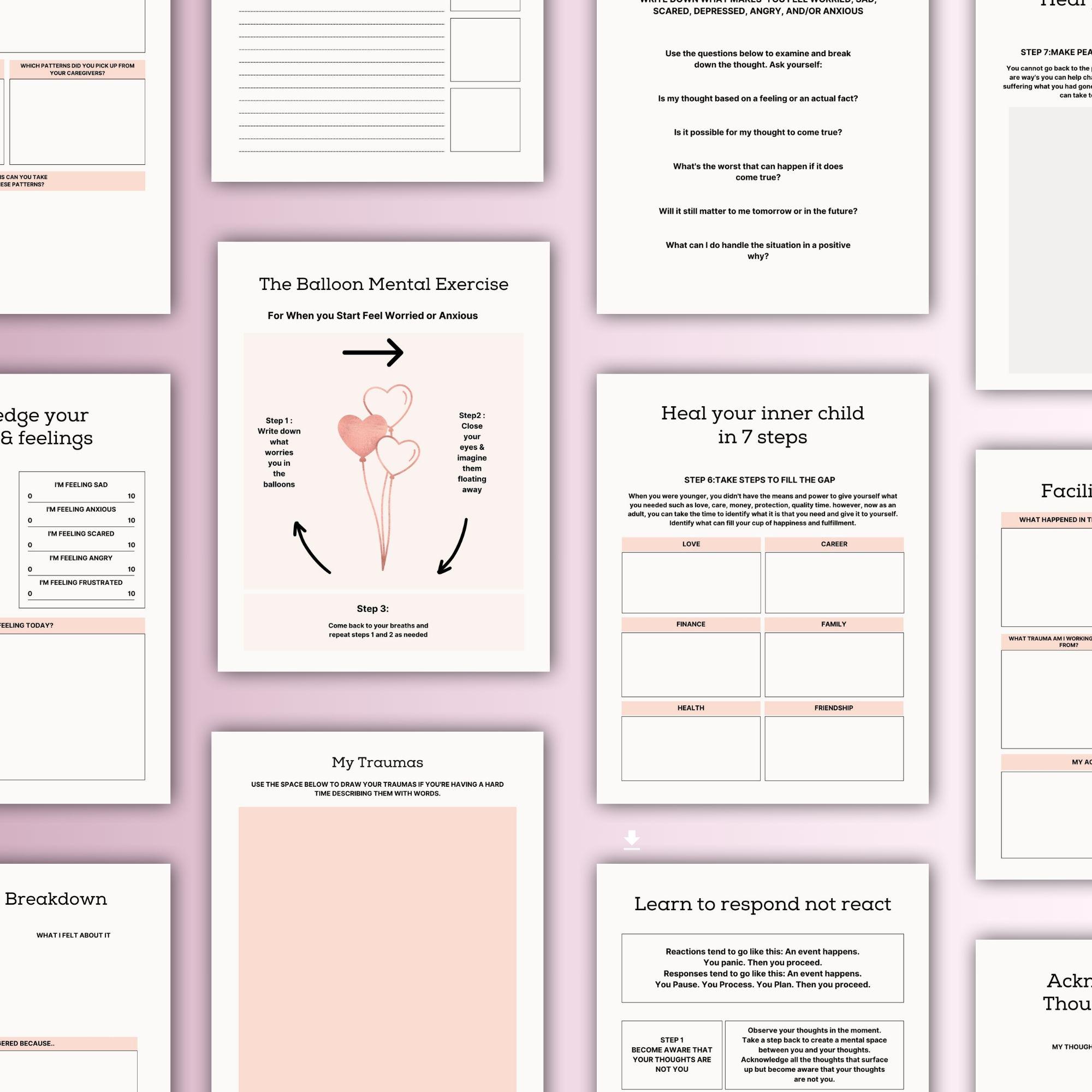 PTSD and Trauma Processing Workbook | Healing Journal for Trauma ...