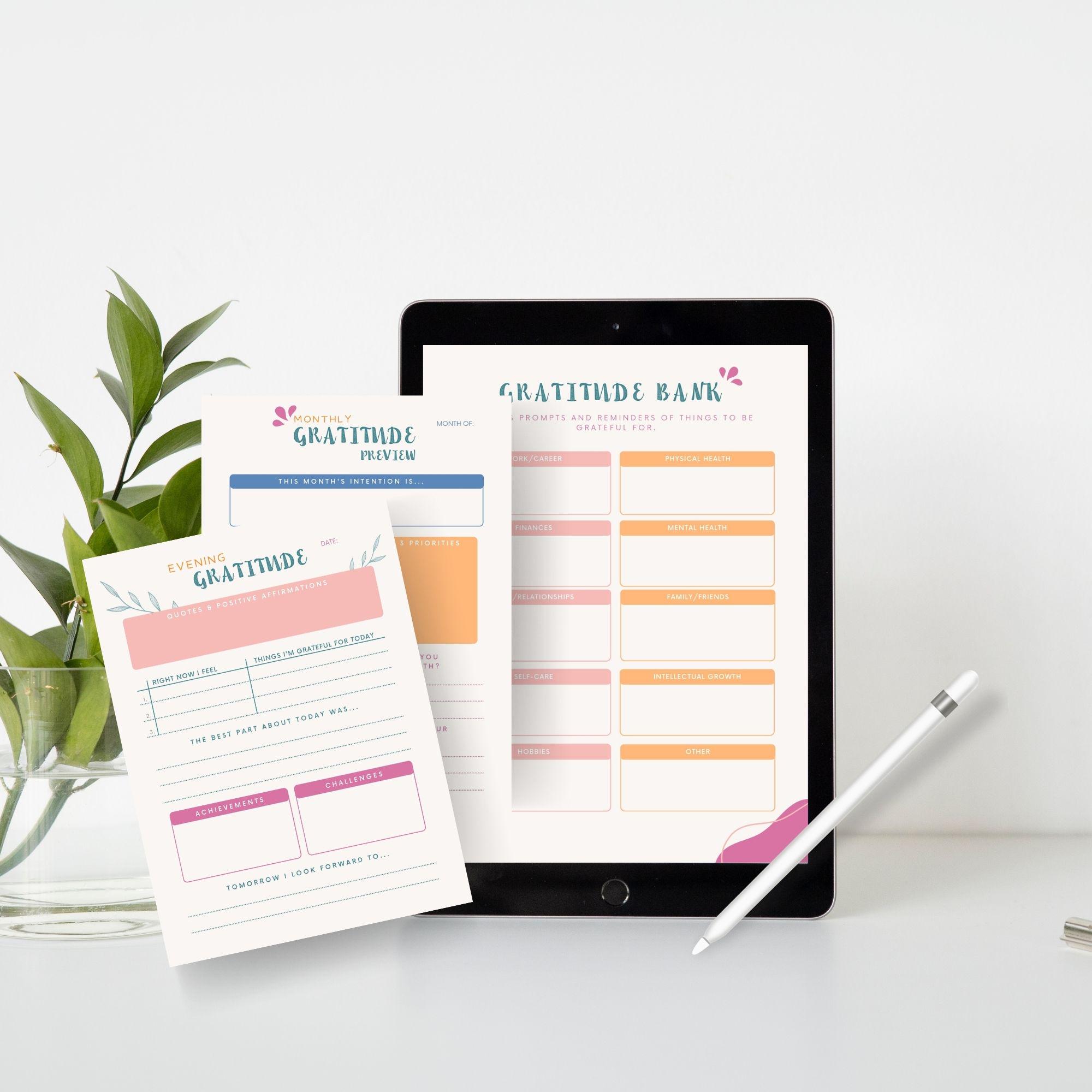 Gratitude Journal | Thankfulness Diary | Daily Gratitude Log ...
