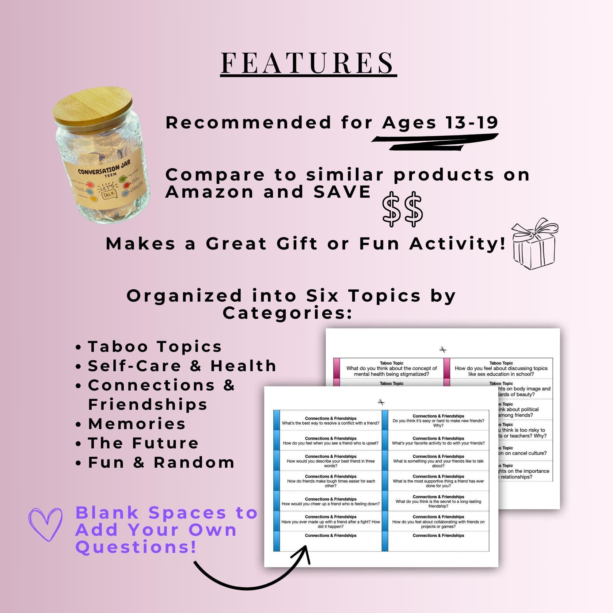 Conversation Cards for Teens | Teen Icebreaker Cards | Fun Conversation ...